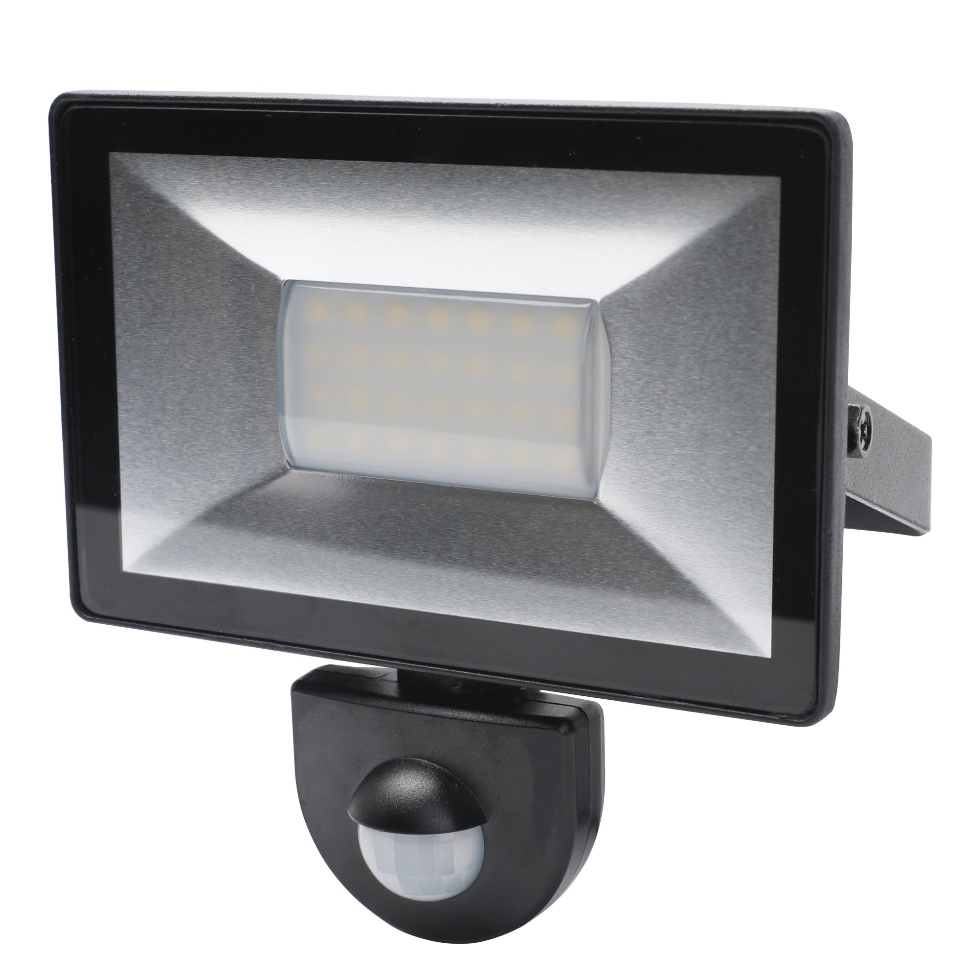 Blooma Weyburn Black Mains-powered Cool white Outdoor LED PIR Motion ...