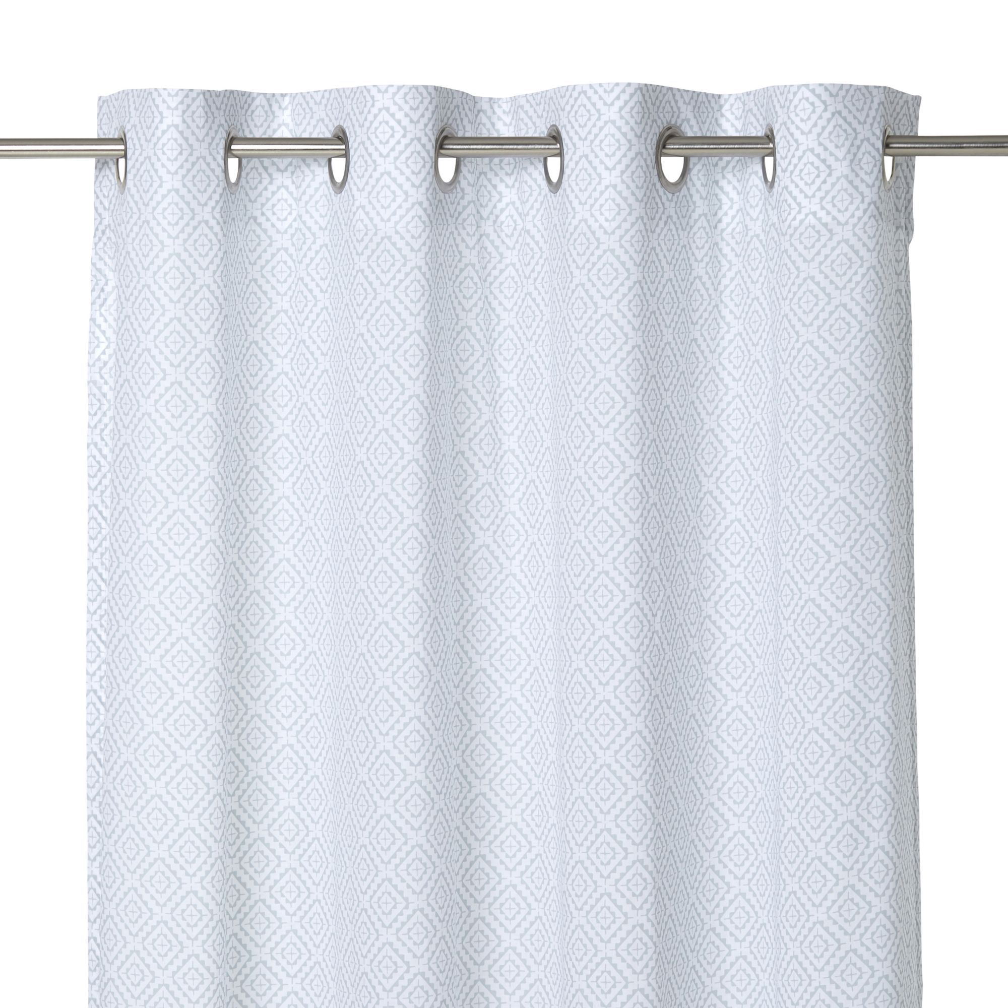 Blue Ethnic Net Eyelet Voile curtain (W)140cm (L)260cm, Single | DIY at B&Q