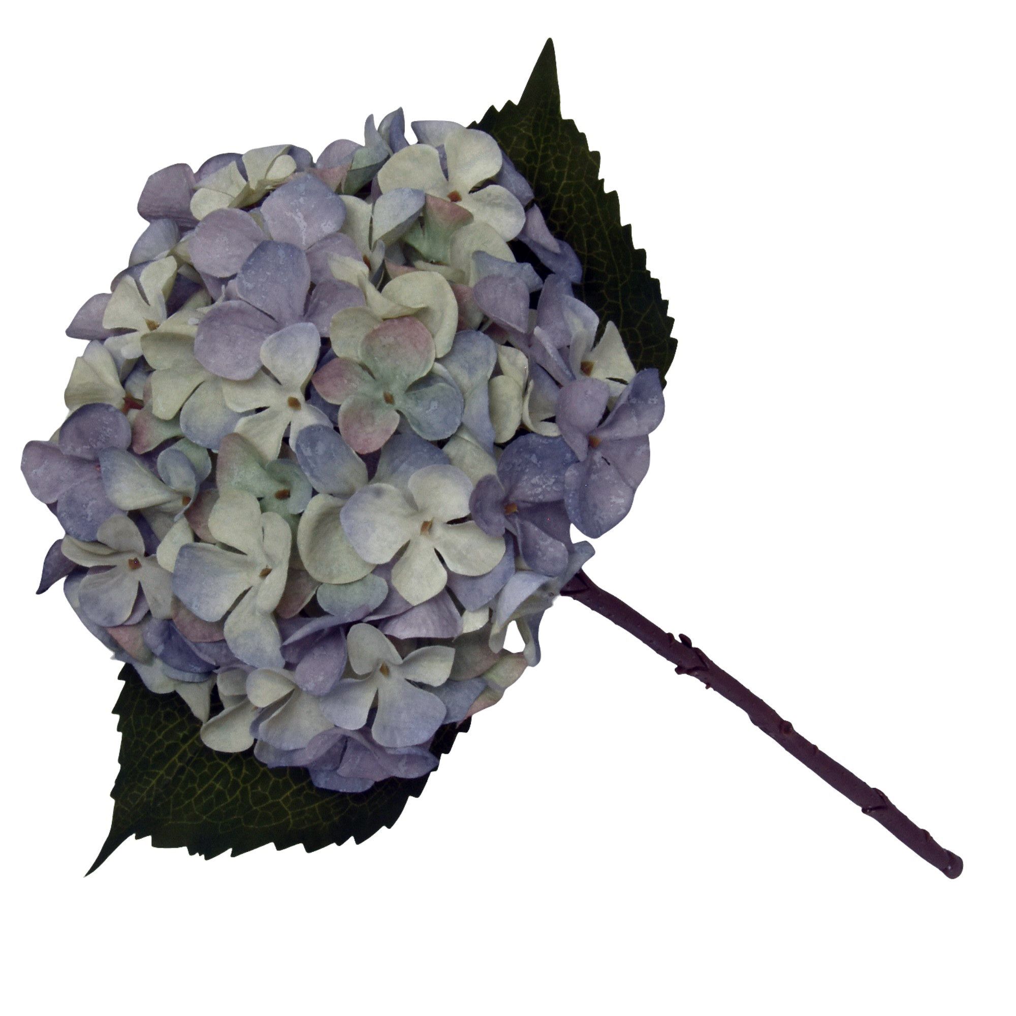 Blue Hydrangea Single stem Artificial flower (H) 470mm