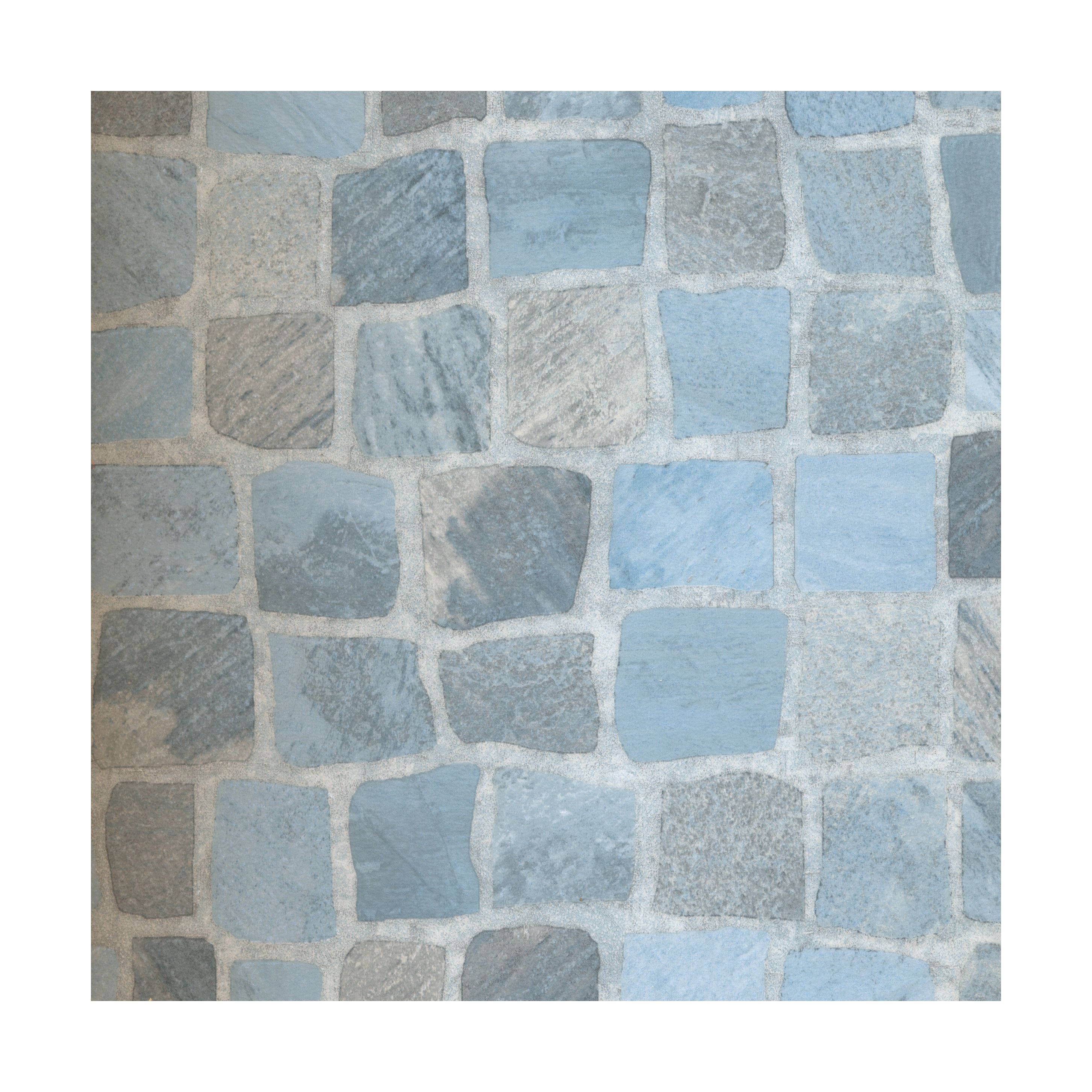 Blue Tile effect Self-adhesive Tile, 0.56m²