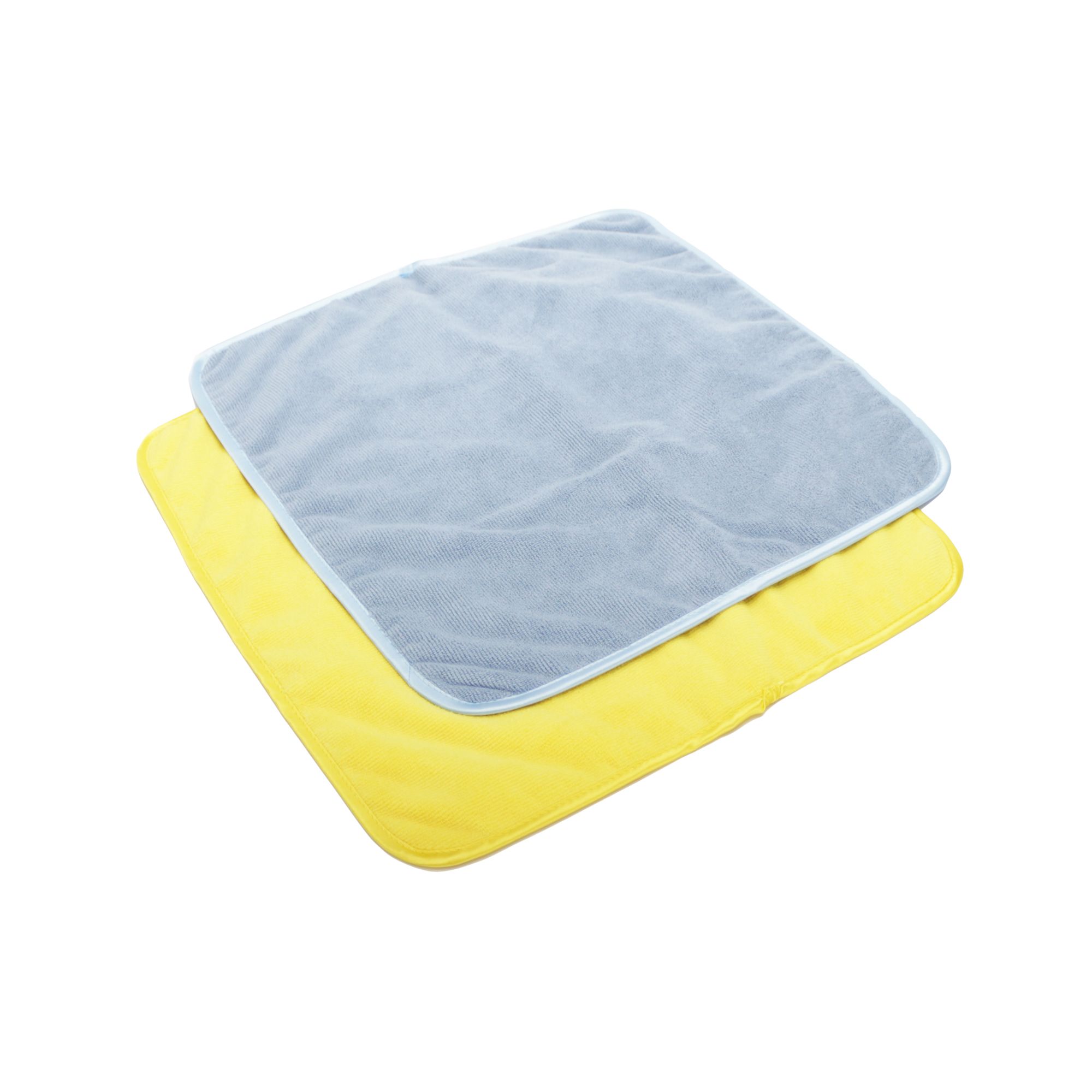 Blue & Yellow Microfibre Cleaning cloth, Pack of 2