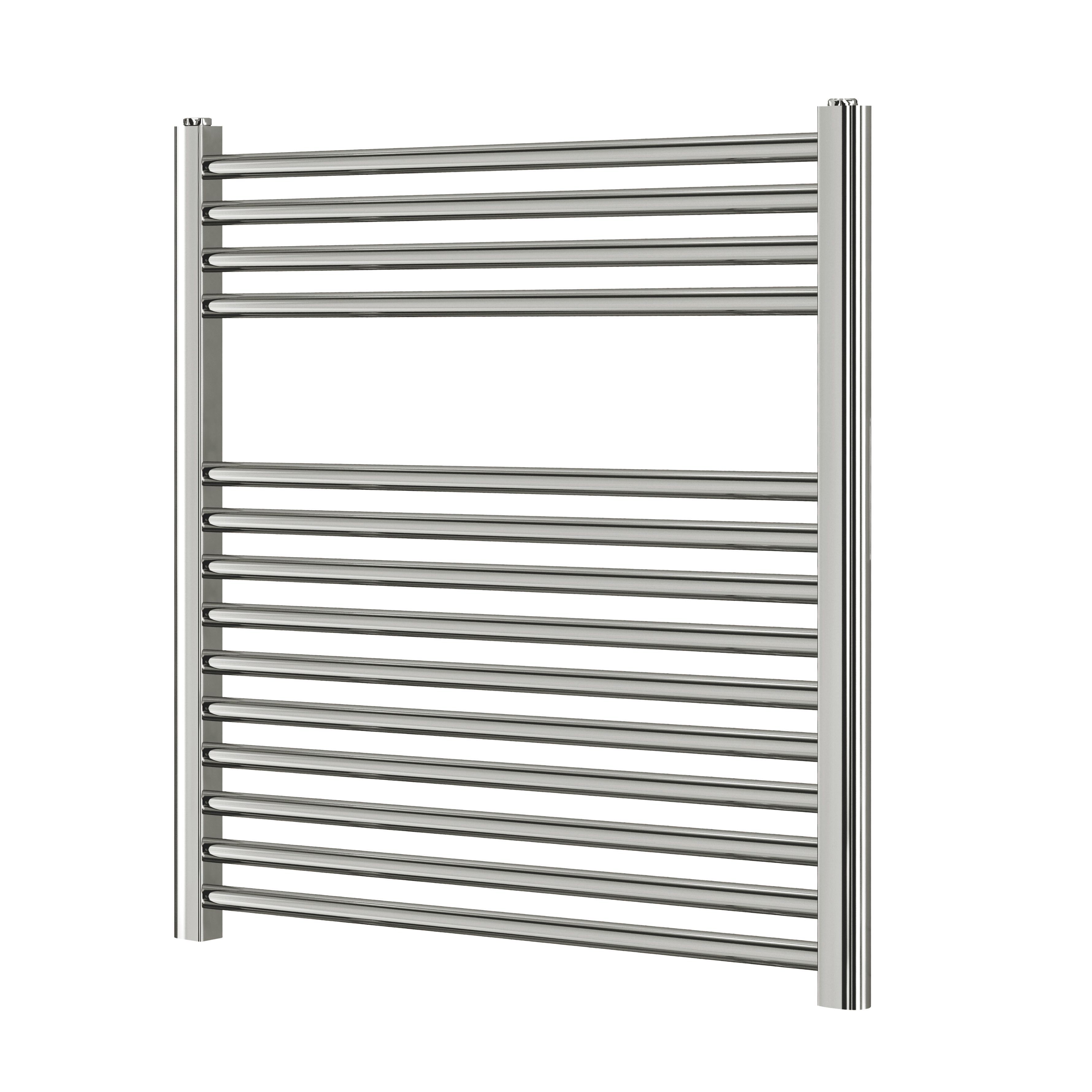 Blyss 252W Flat Chrome Towel warmer (H)700mm (W)600mm | DIY at B&Q