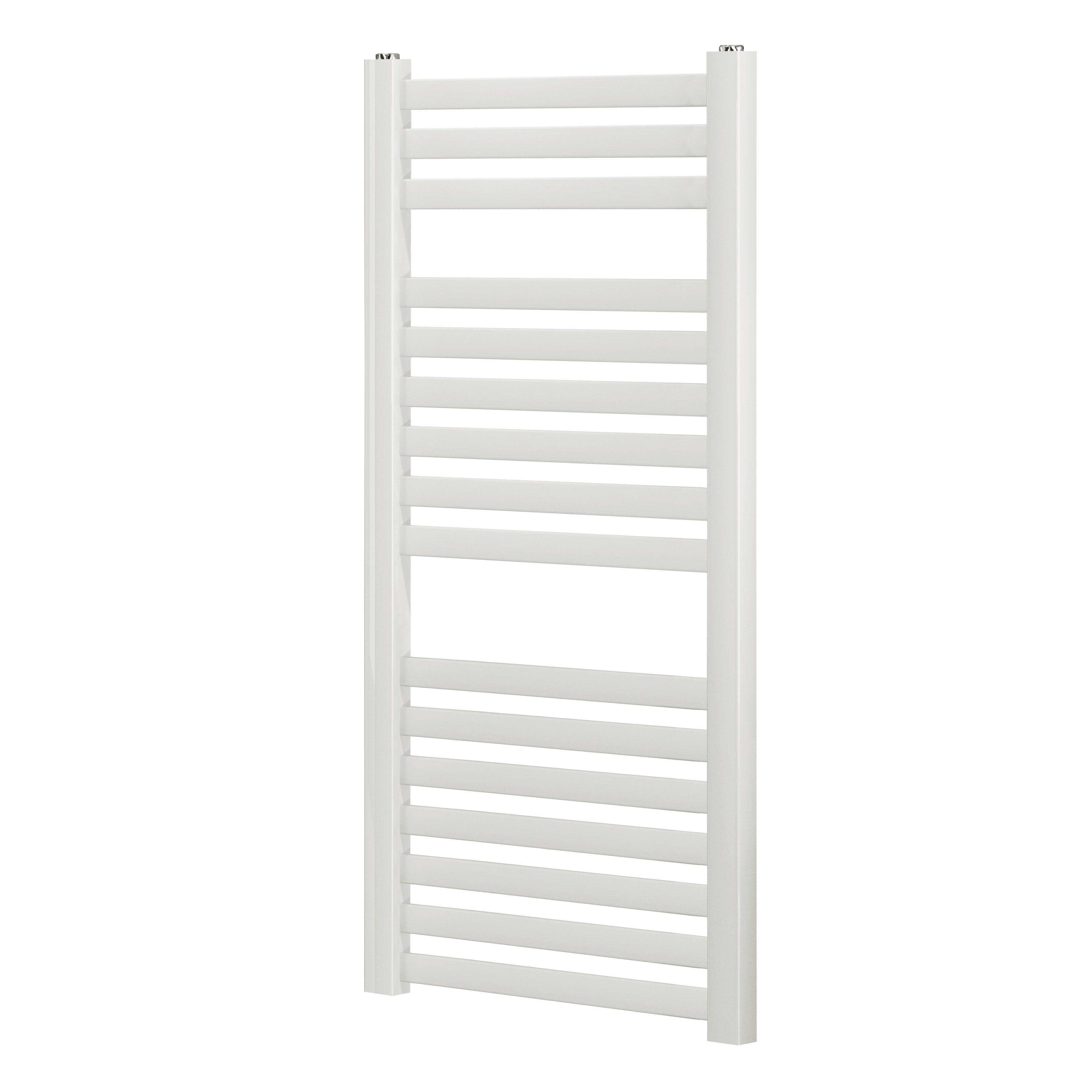 Blyss Aspley White 413W Flat Towel warmer (W)480mm x (H)950mm | DIY at B&Q