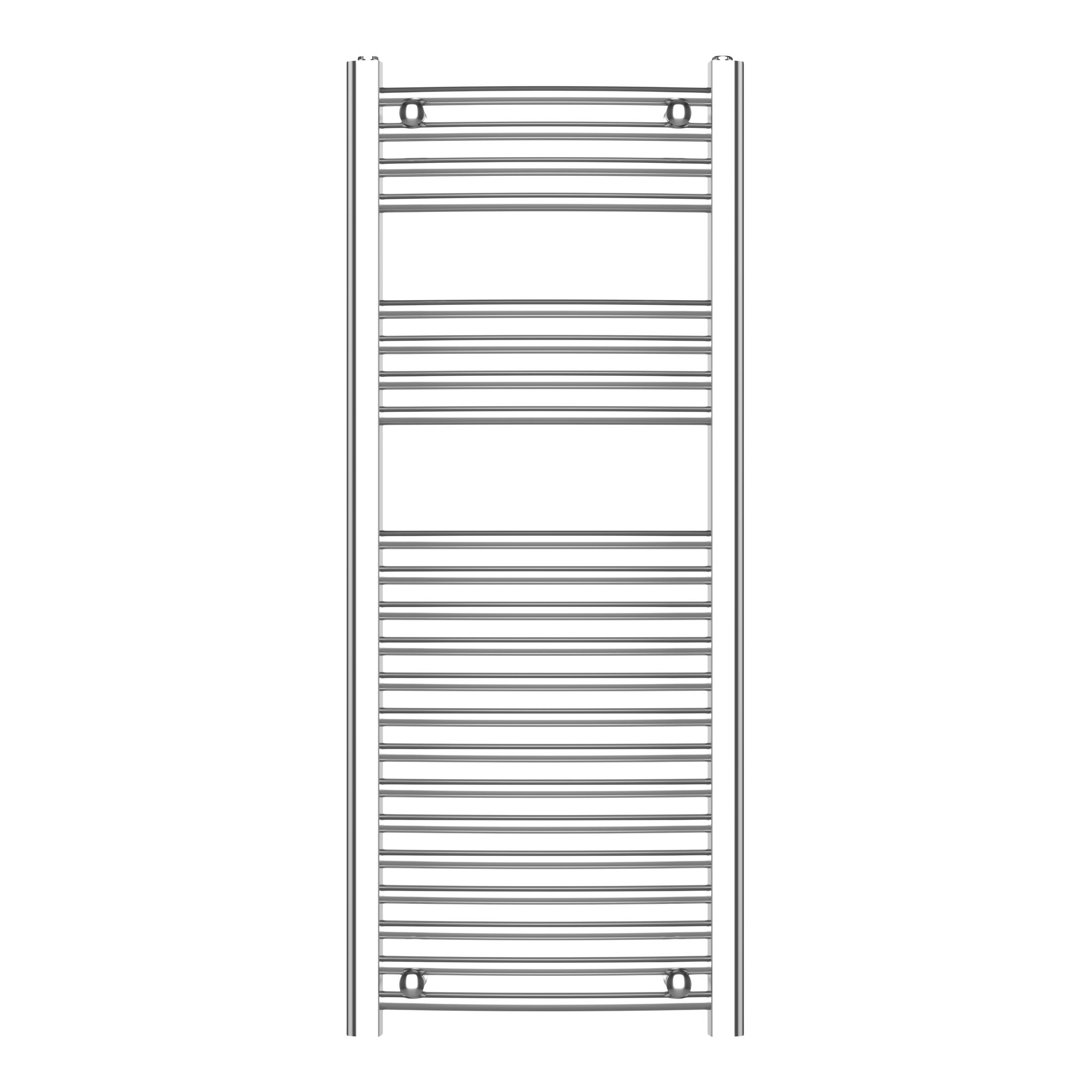 Buy Blyss Chrome effect Curved Towel warmer (W)450mm x (H)1100mm | DIY ...