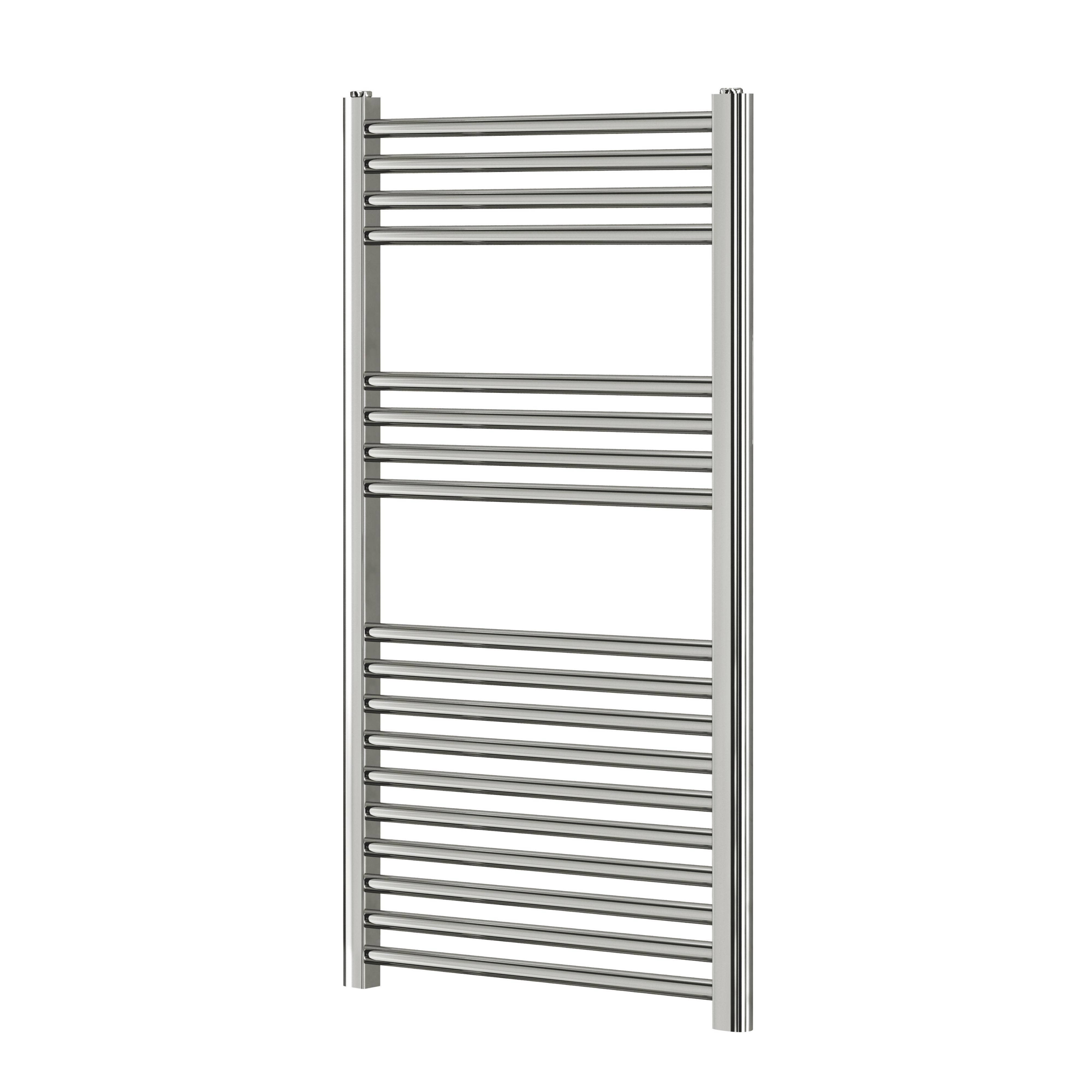 Blyss Chrome effect Electric Flat Towel warmer (W)450mm x (H)1000mm