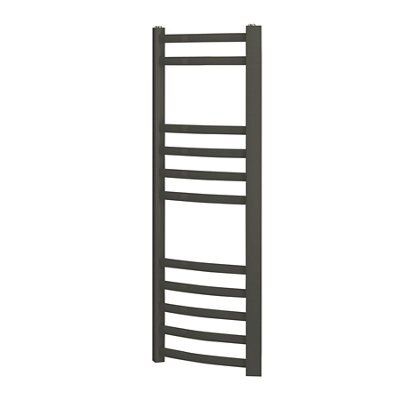 Blyss Conway Anthracite Electric Towel warmer (W)500mm x (H)1200mm ...