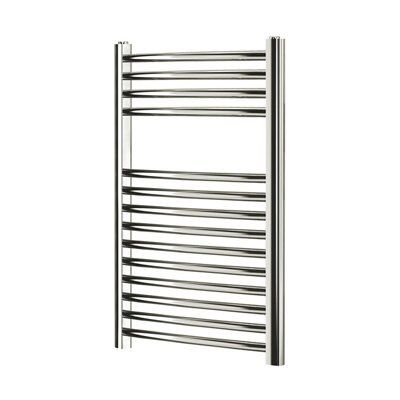 Blyss Electric Chrome effect Curved Towel warmer (W)400mm x (H)700mm ...