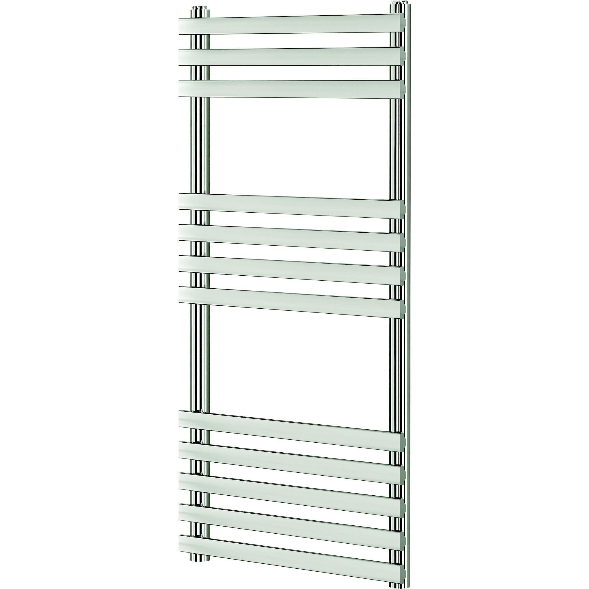 Blyss Emsworth Chrome effect Flat Towel warmer (W)500mm x (H)974mm
