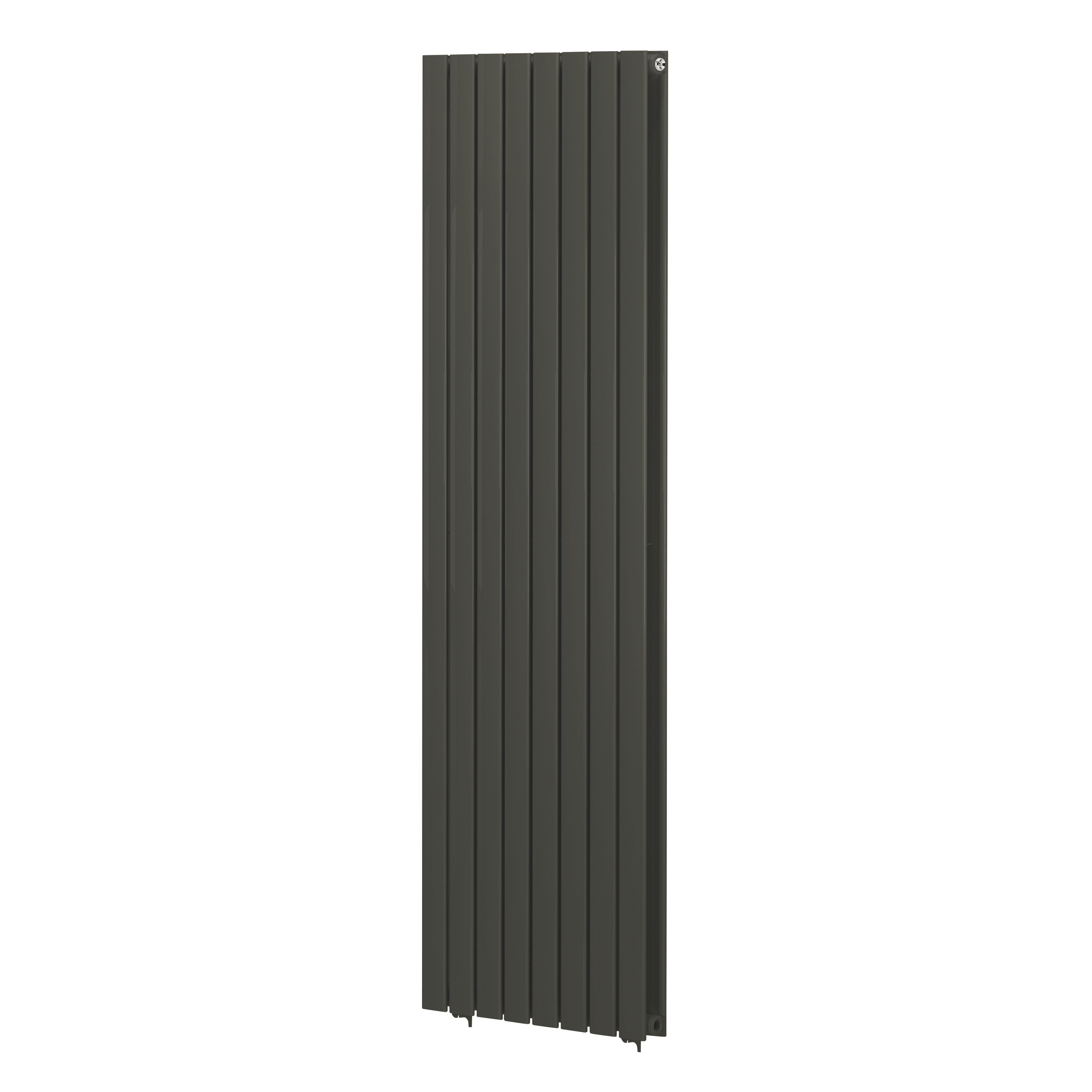 Blyss Faringdon 20161900 Grey Vertical Designer Radiator, (W)608mm x (H ...
