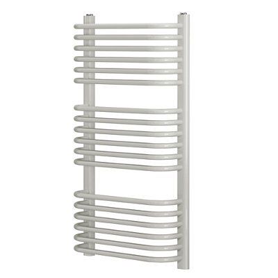 Blyss Lilium White Electric Towel warmer (W)500mm x (H)900mm | DIY at B&Q