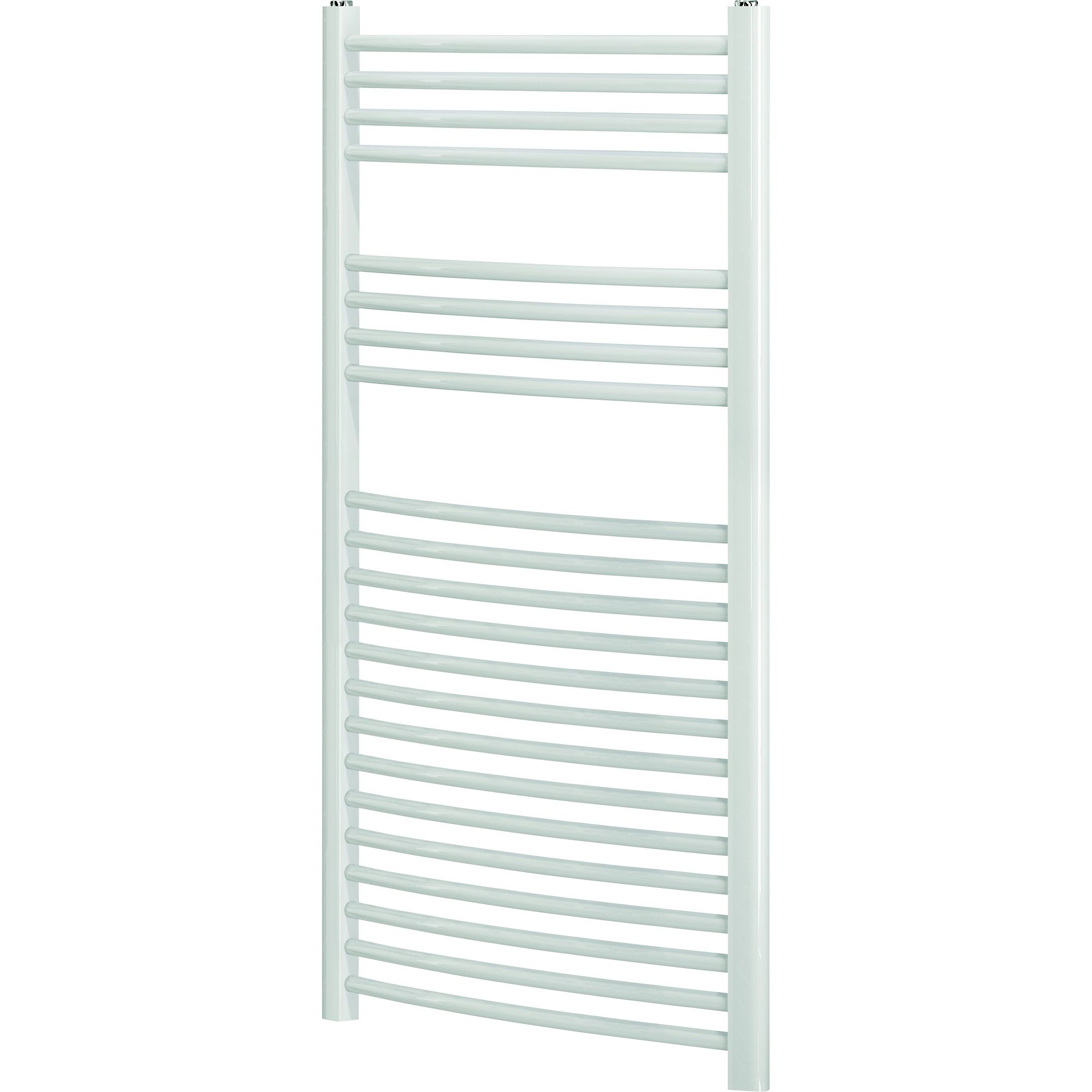 Blyss White Curved Towel warmer (W)600mm x (H)1100mm