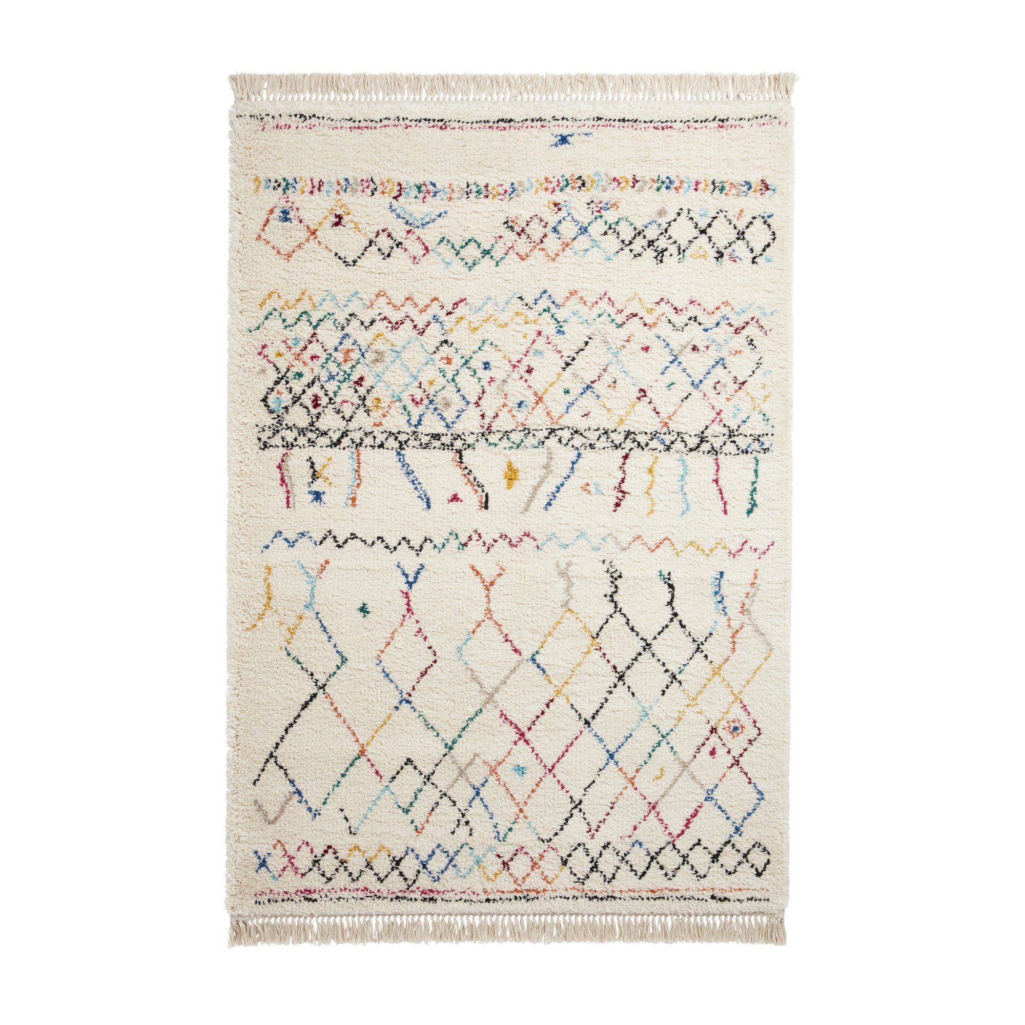Boho Multicoloured Geometric Medium Rug 170cmx120cm | DIY at B&Q