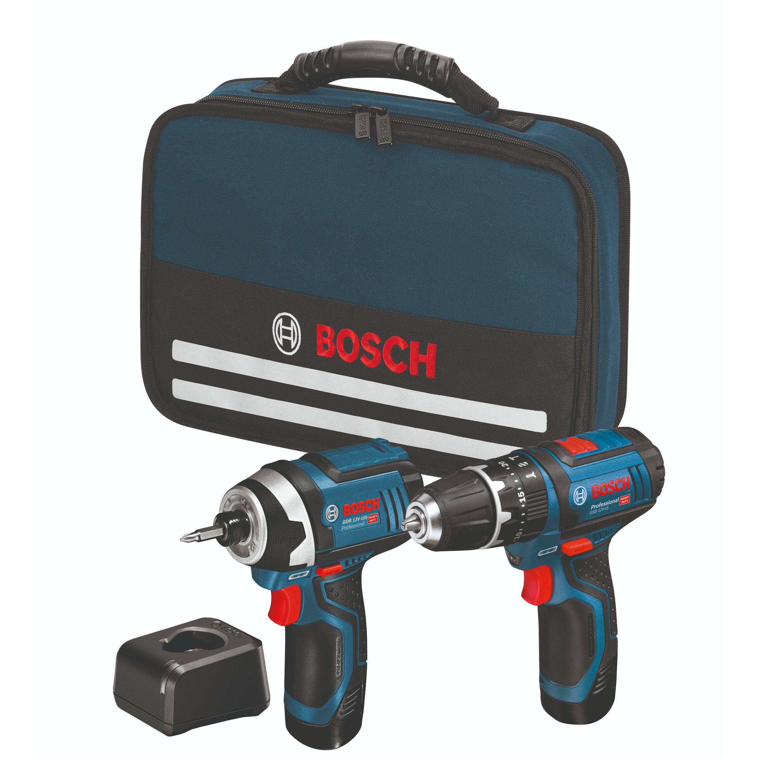 BOSCH 12V LI-ION BRUSHED CORDLESS DRILL DRIVER & IMPACT DRIVER (2 X 2AH ...