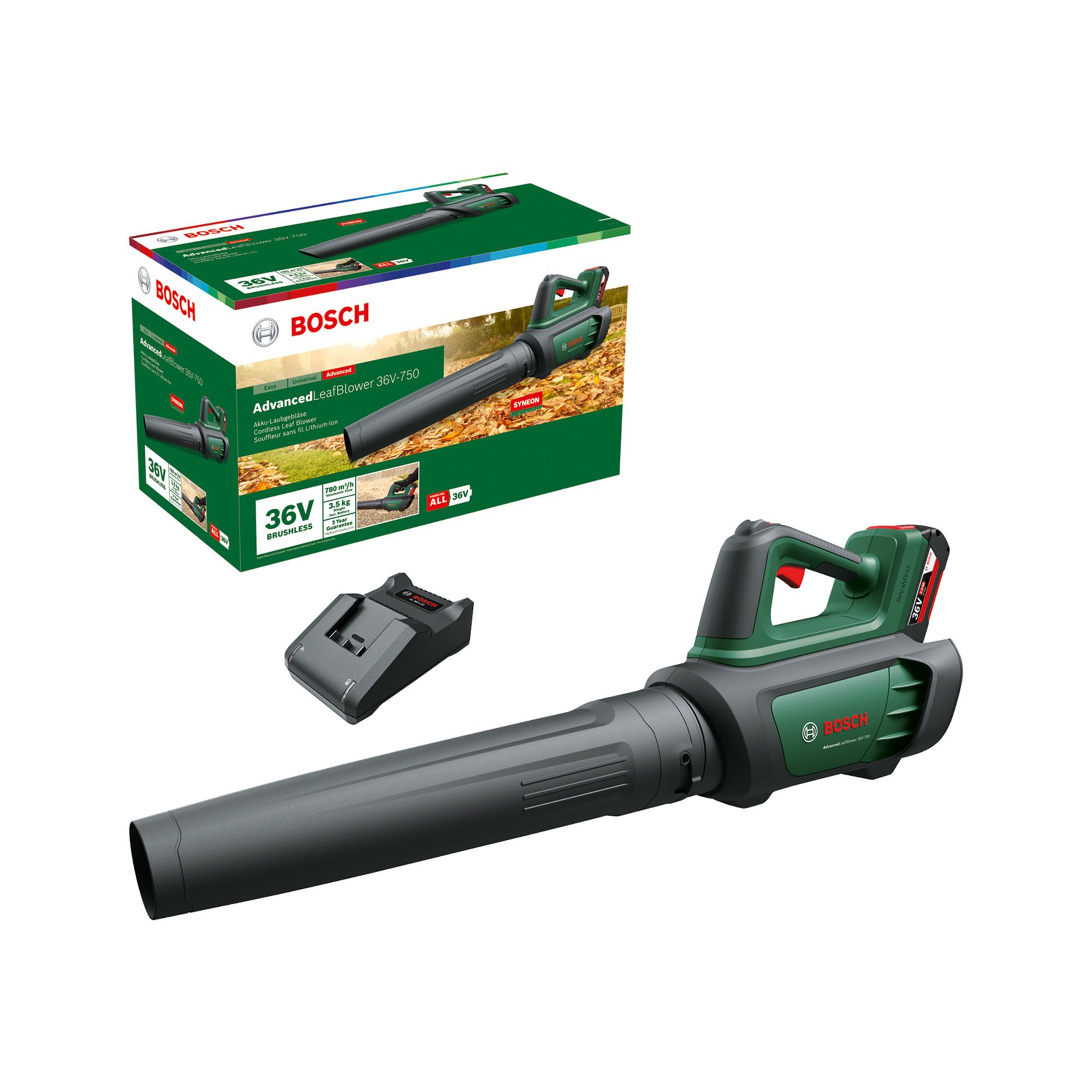 Bosch AdvancedLeafBlower 36V Cordless Garden blower (1 x 2Ah) - 36-750