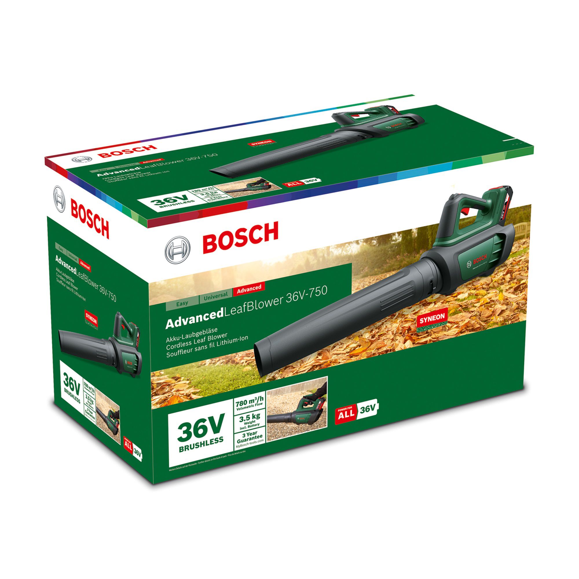 Bosch AdvancedLeafBlower 36V Cordless Garden blower (1 x 2Ah) - 36-750