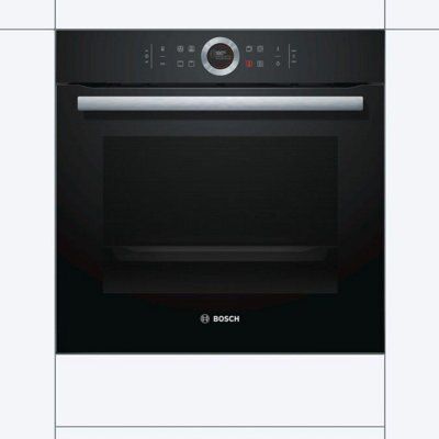 Bosch HBG633BB1B Integrated Single Multifunction Oven - Black | DIY at B&Q