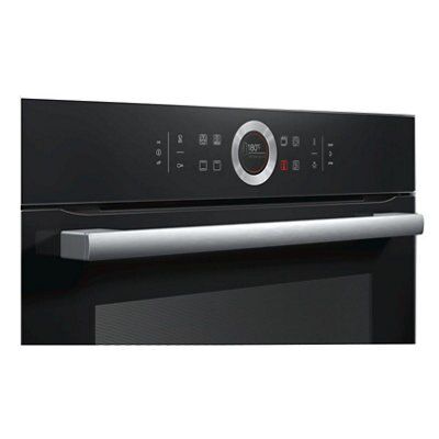 Bosch HBG633BB1B Integrated Single Multifunction Oven - Black | DIY at B&Q