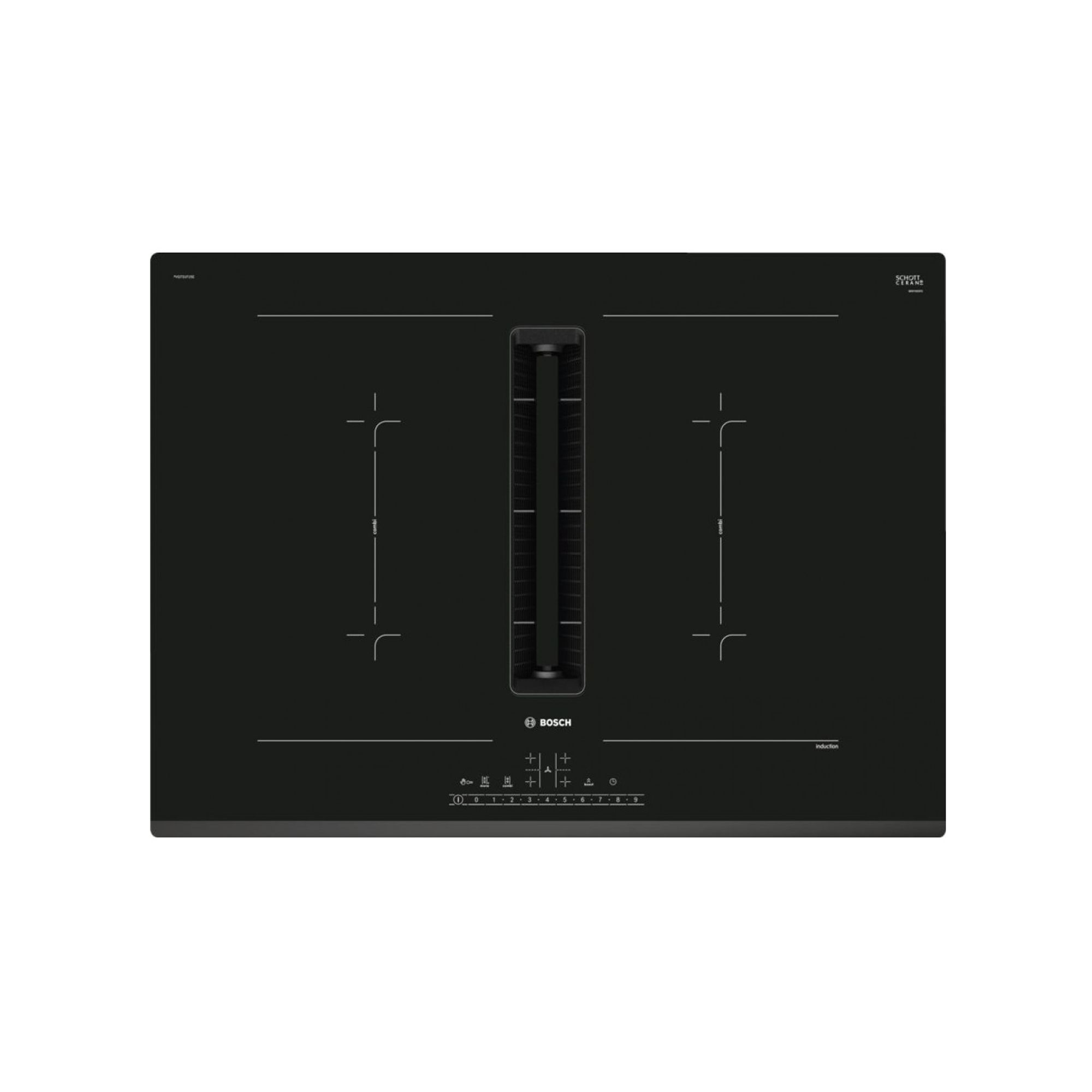 Bosch PVQ731F15E 71cm Induction Hob - Black | DIY at B&Q