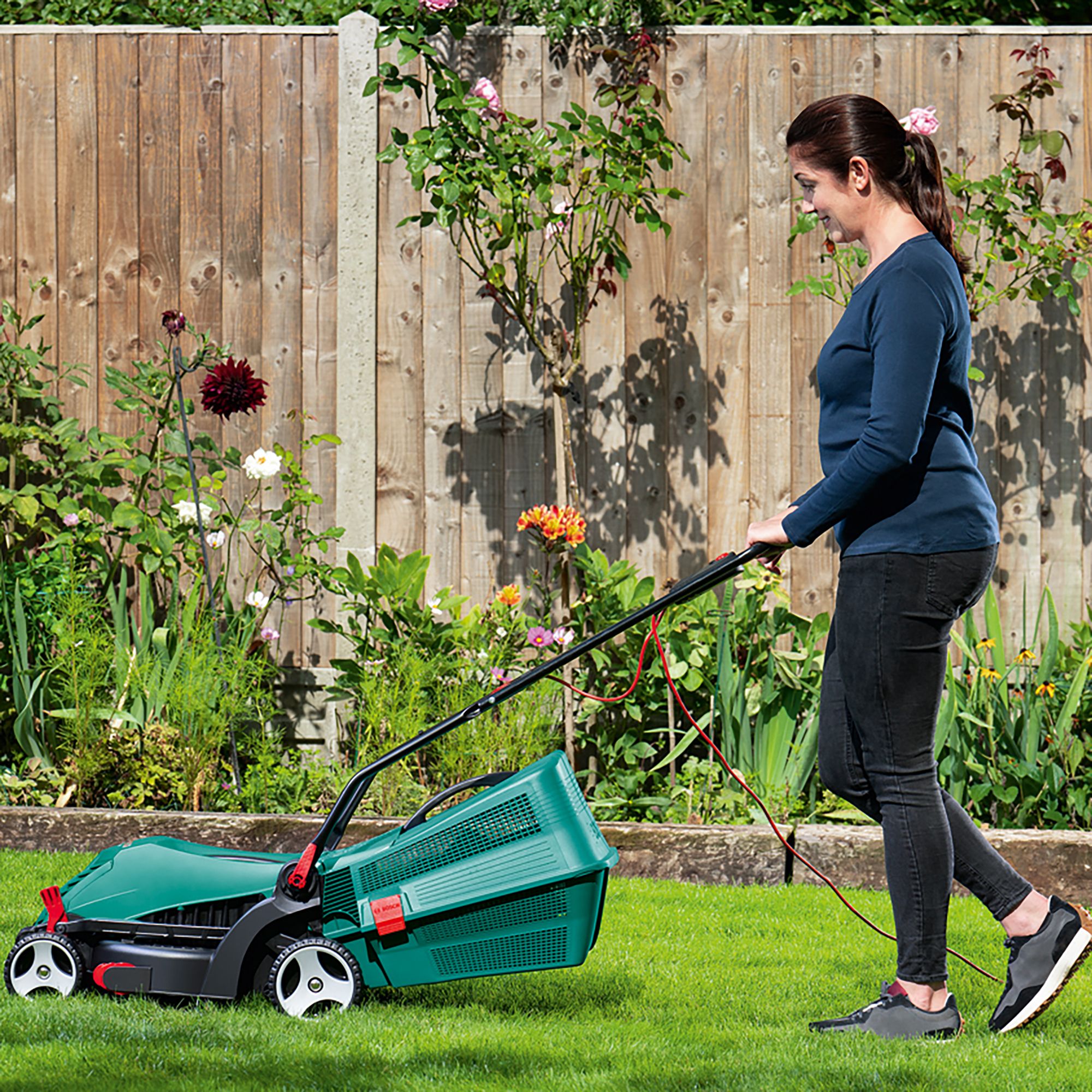 Bosch Rotak 1300W Corded Rotary Lawnmower - 34 R