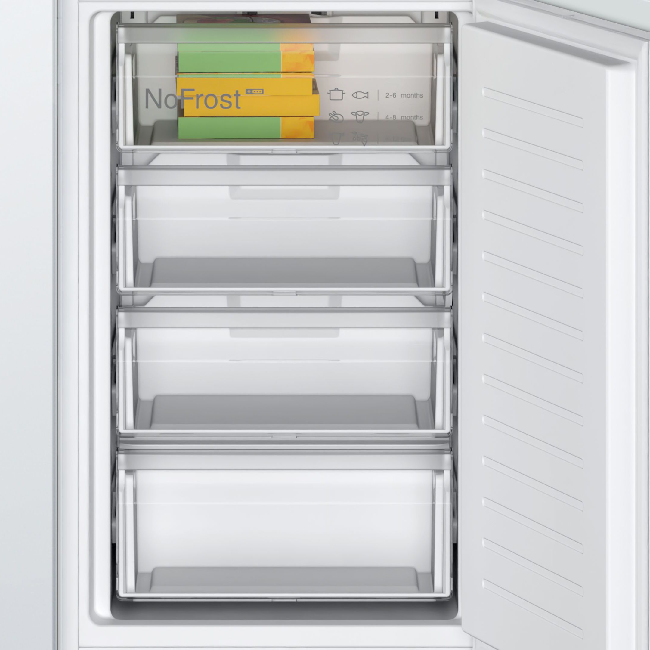 Bosch Series 2 KIN85NSE0G 50:50 Traditional Built-in Frost free Fridge ...