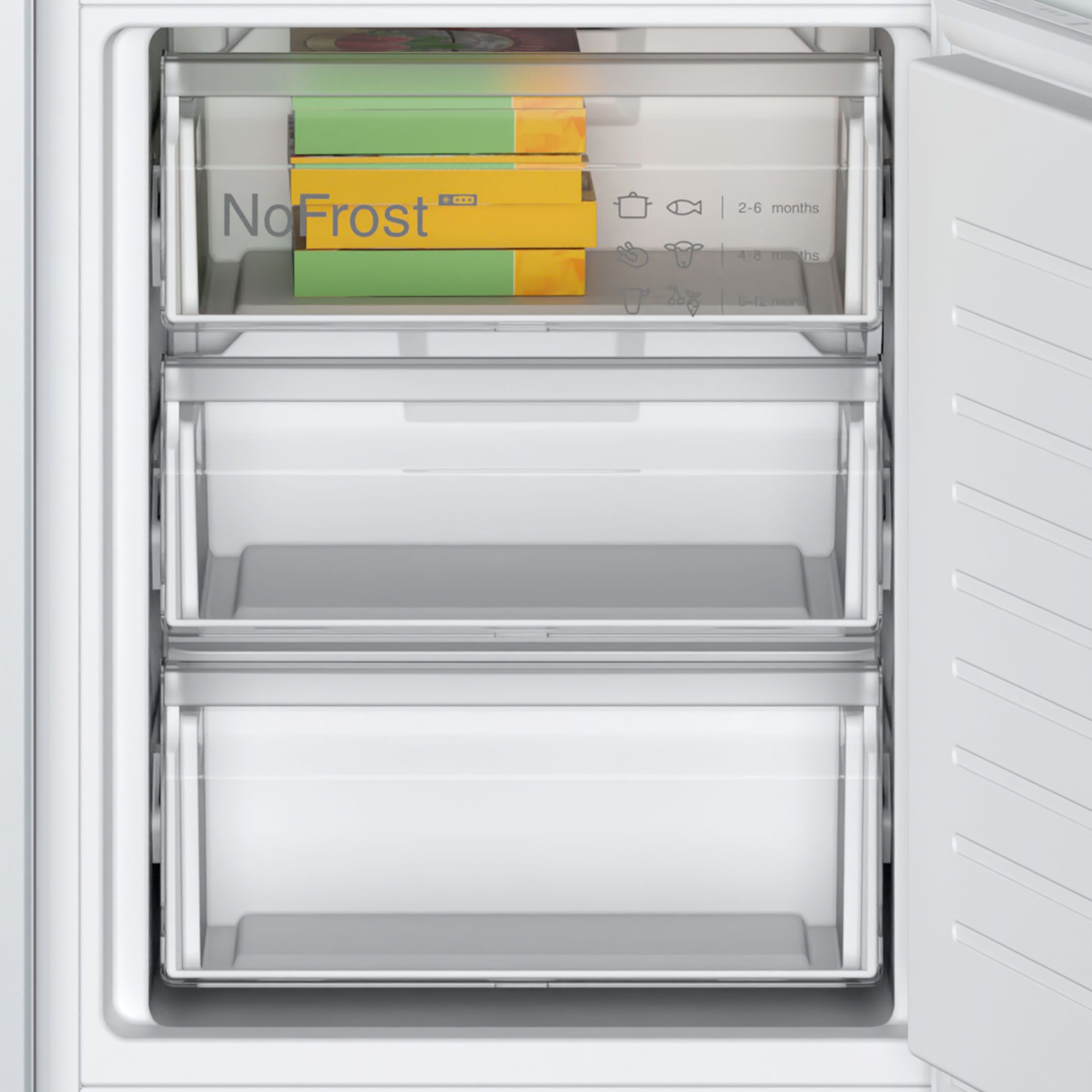 Bosch Series 2 KIN86NSE0G 60:40 Traditional Built-in Frost free Fridge ...