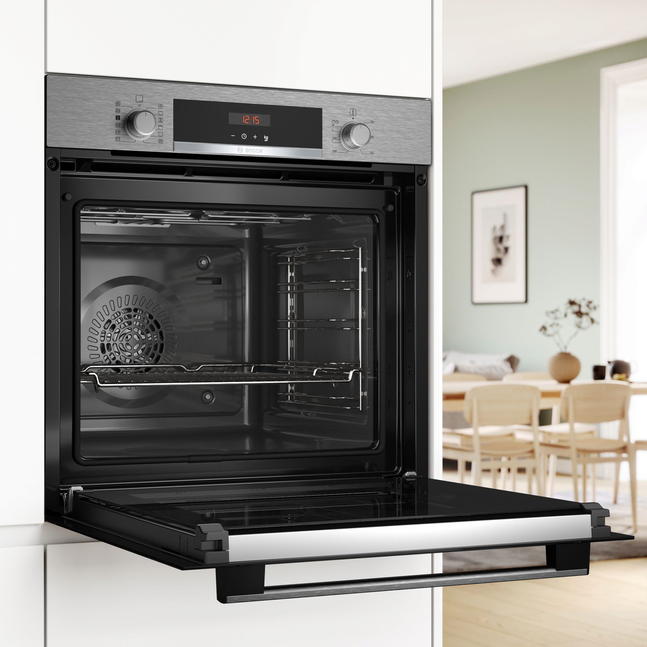 Bosch Series 4 HQA574BS3B Built-in Single Electric Oven - Stainless steel