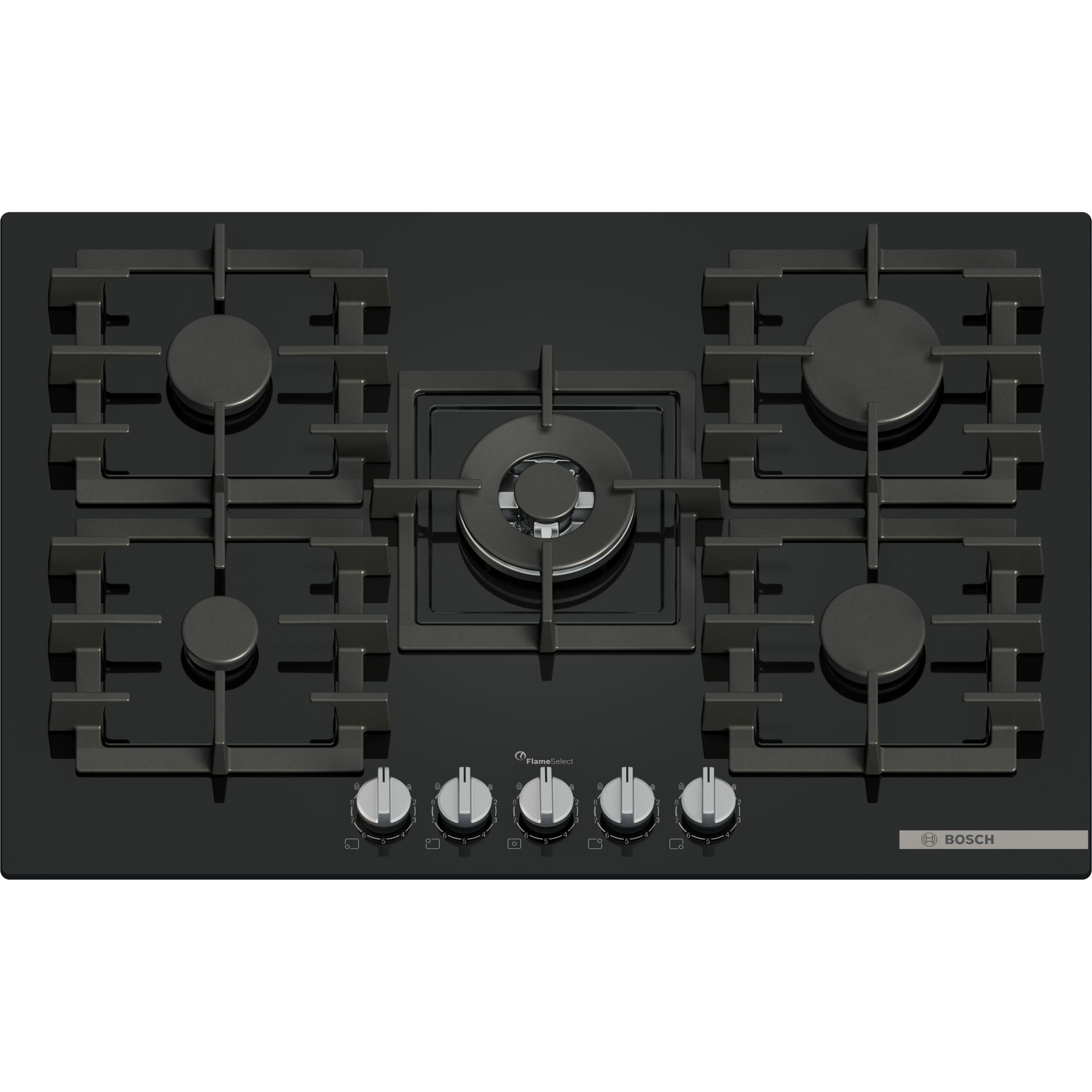 BOSCH SERIES 6 PPQ7A6I40 75.2CM GAS & ELECTRIC HOB - BLACK