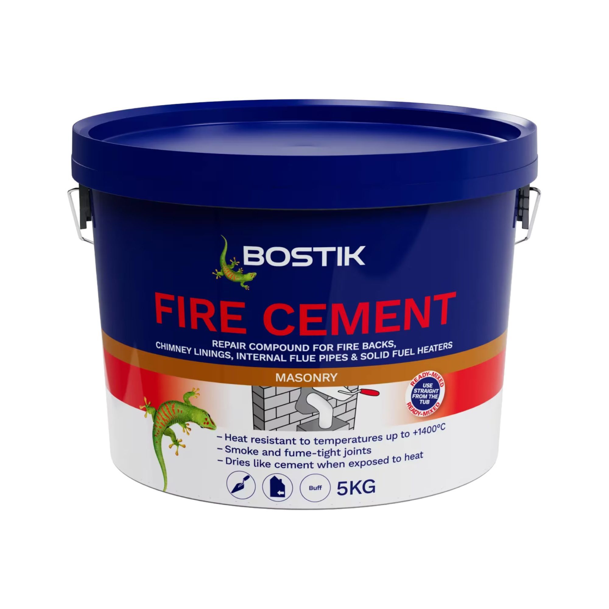 Bostik Cementone Buff Fire cement, 5kg Tub