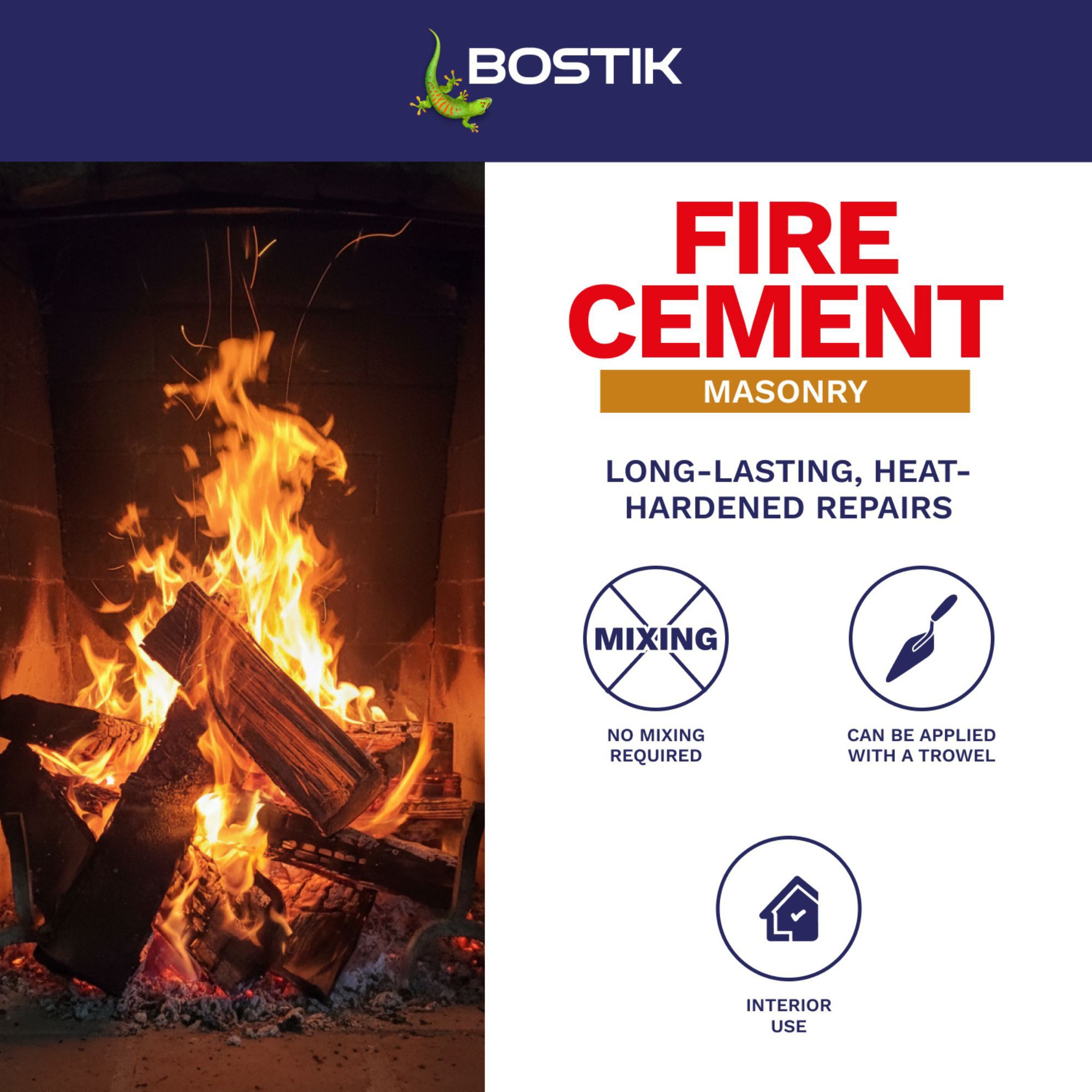 Bostik Cementone Buff Fire cement, 5kg Tub
