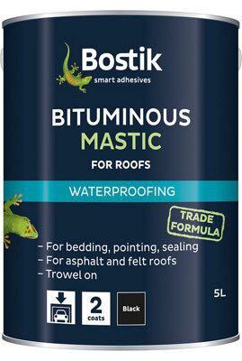 Bostik Waterproofing Black Downpipes, gutters & roofs Bituminous mastic ...