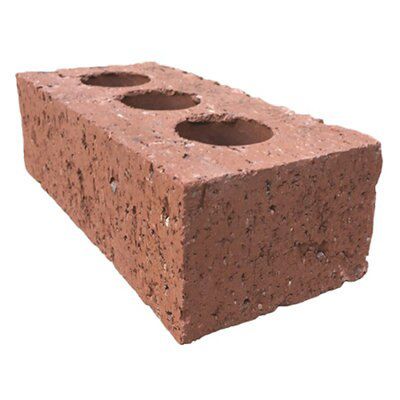 Bothwell Castle Rough Red Perforated Facing brick (L)215mm (W)102.5mm ...