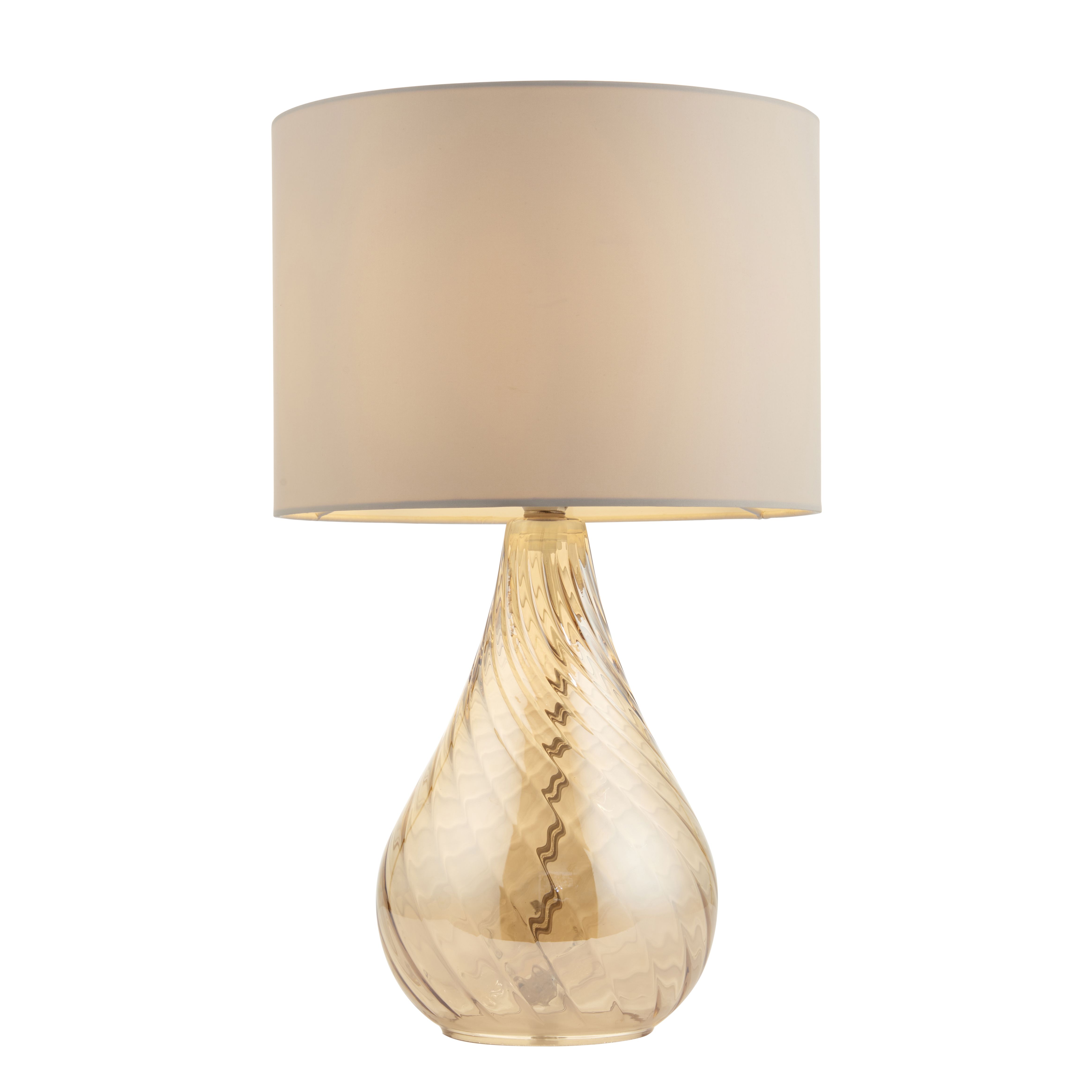 Boutique glass Satin Champagne Table lamp