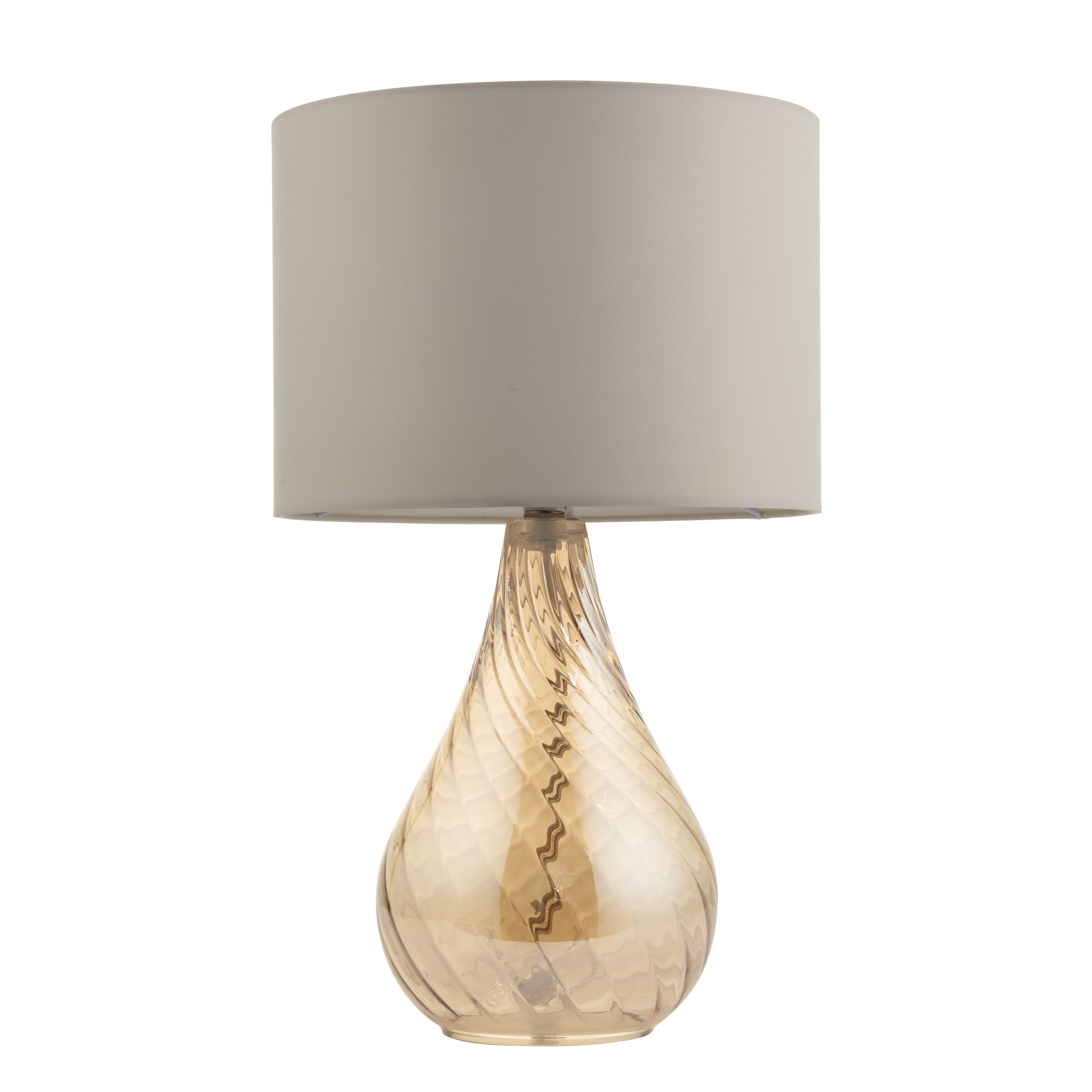Boutique glass Satin Champagne Table lamp