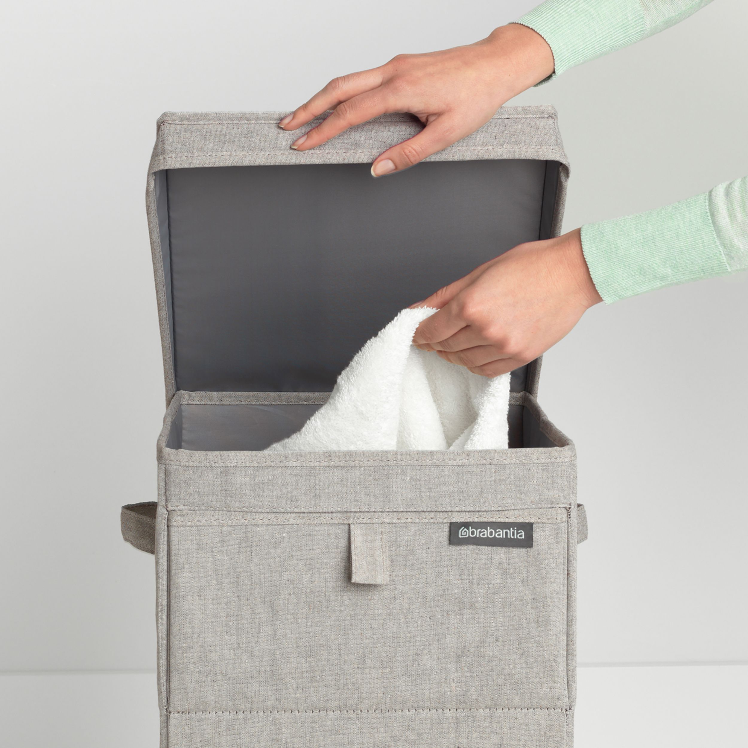 Brabantia Grey Fabric Medium Laundry box, 35L