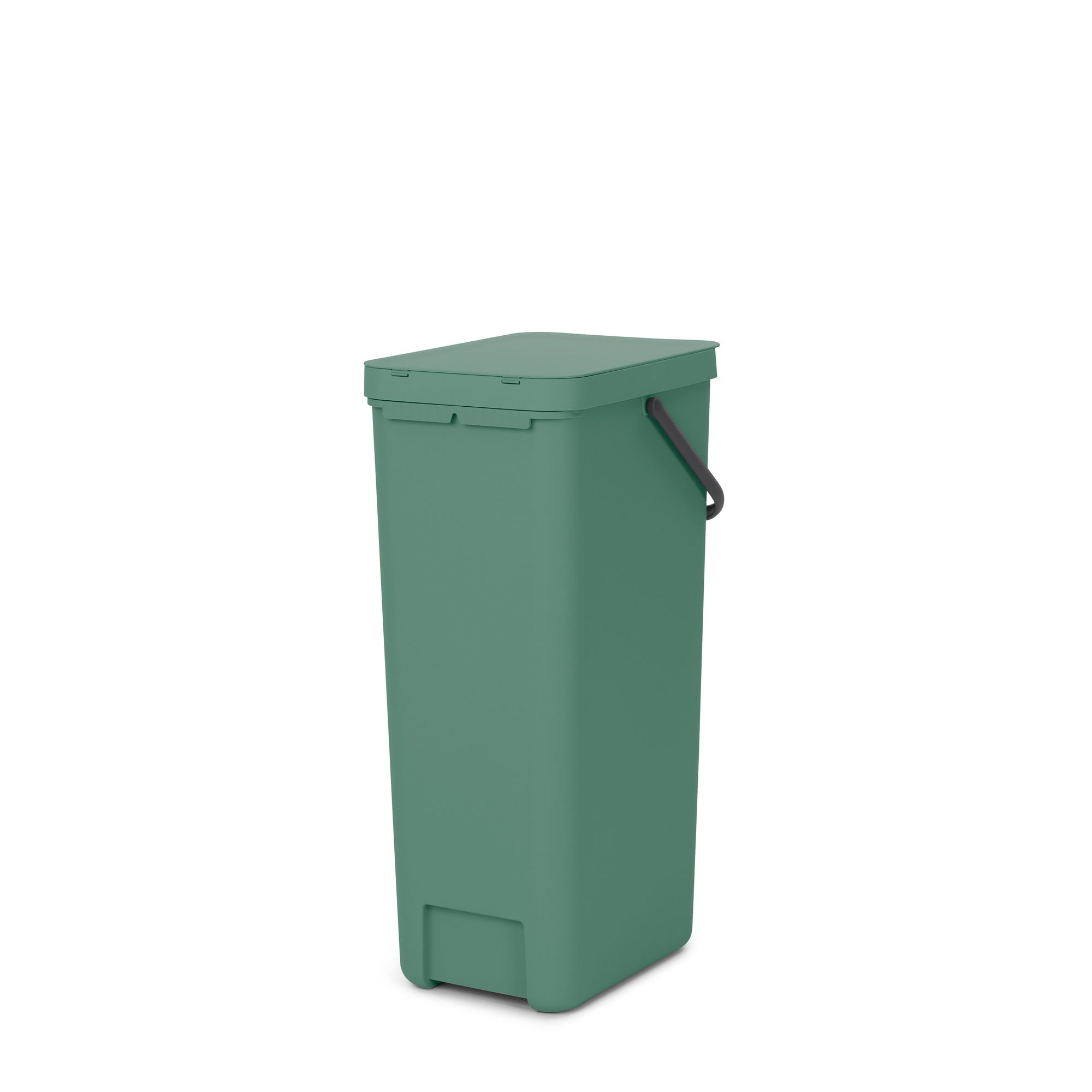 BRABANTIA SORT & GO HINGED TALL FIR GREEN PLASTIC RECYCLING BIN - 40L ...
