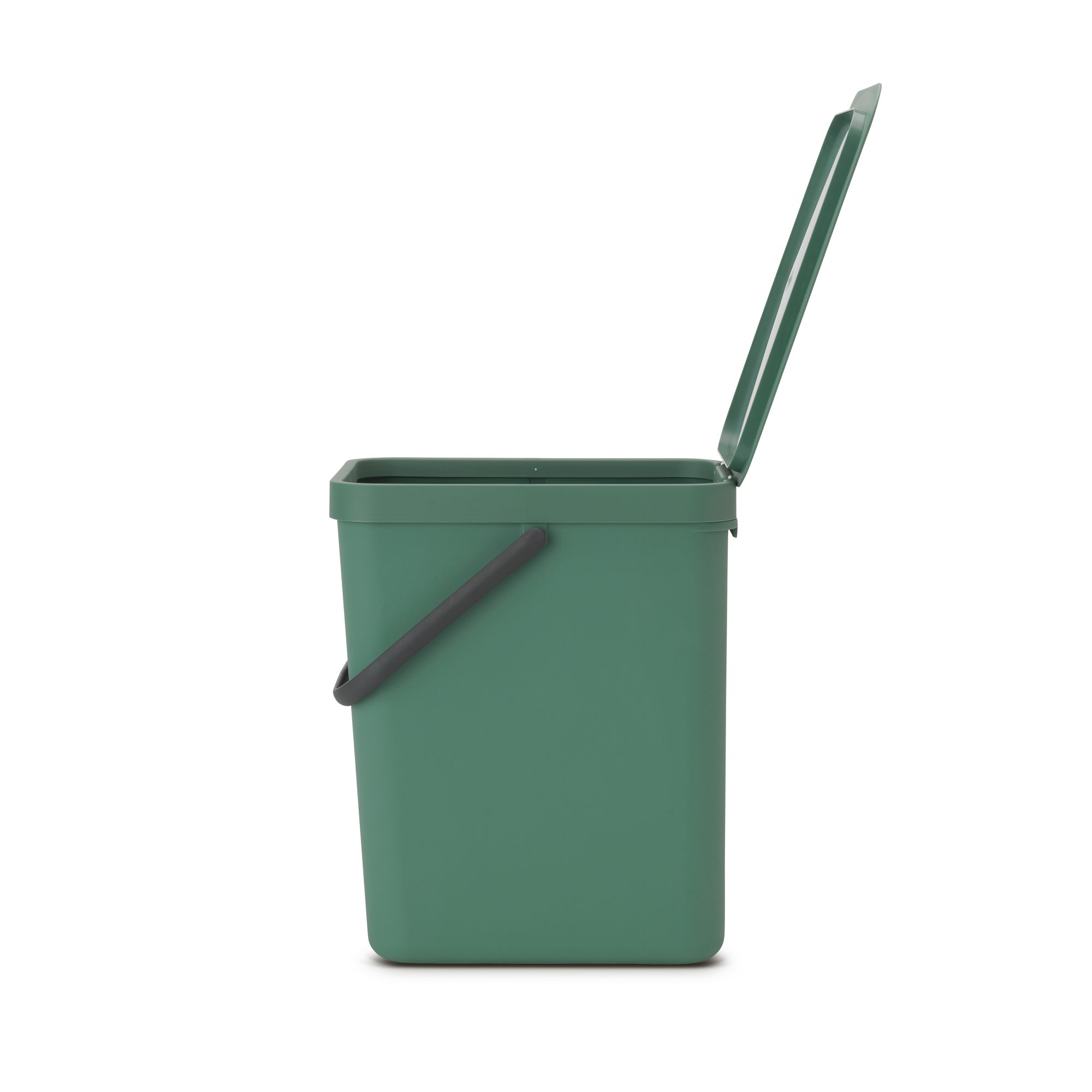Brabantia Sort & Go Standard Fir Green Plastic Recycling bin - 25L ...