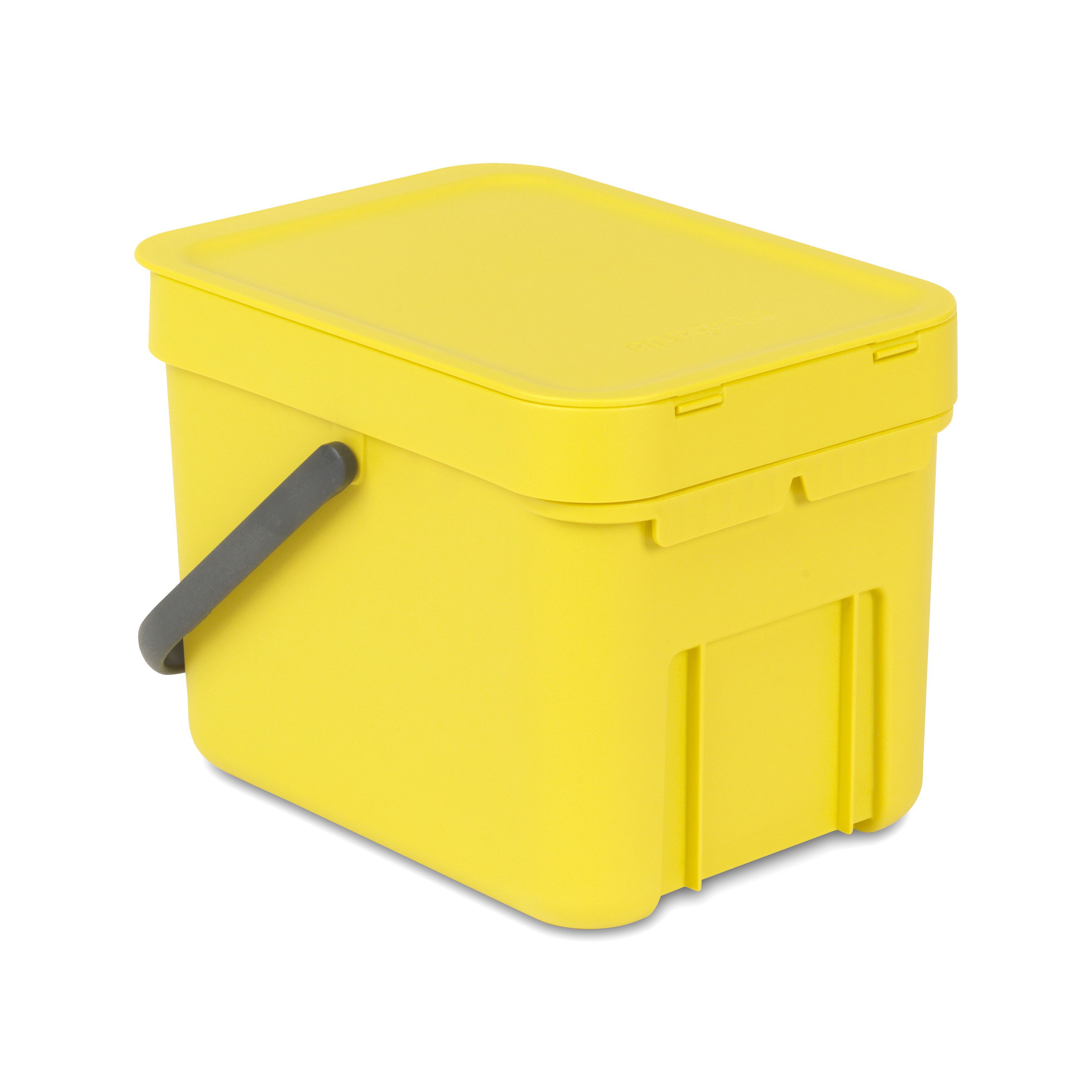Brabantia Sort & go Yellow Plastic Bin - 6L
