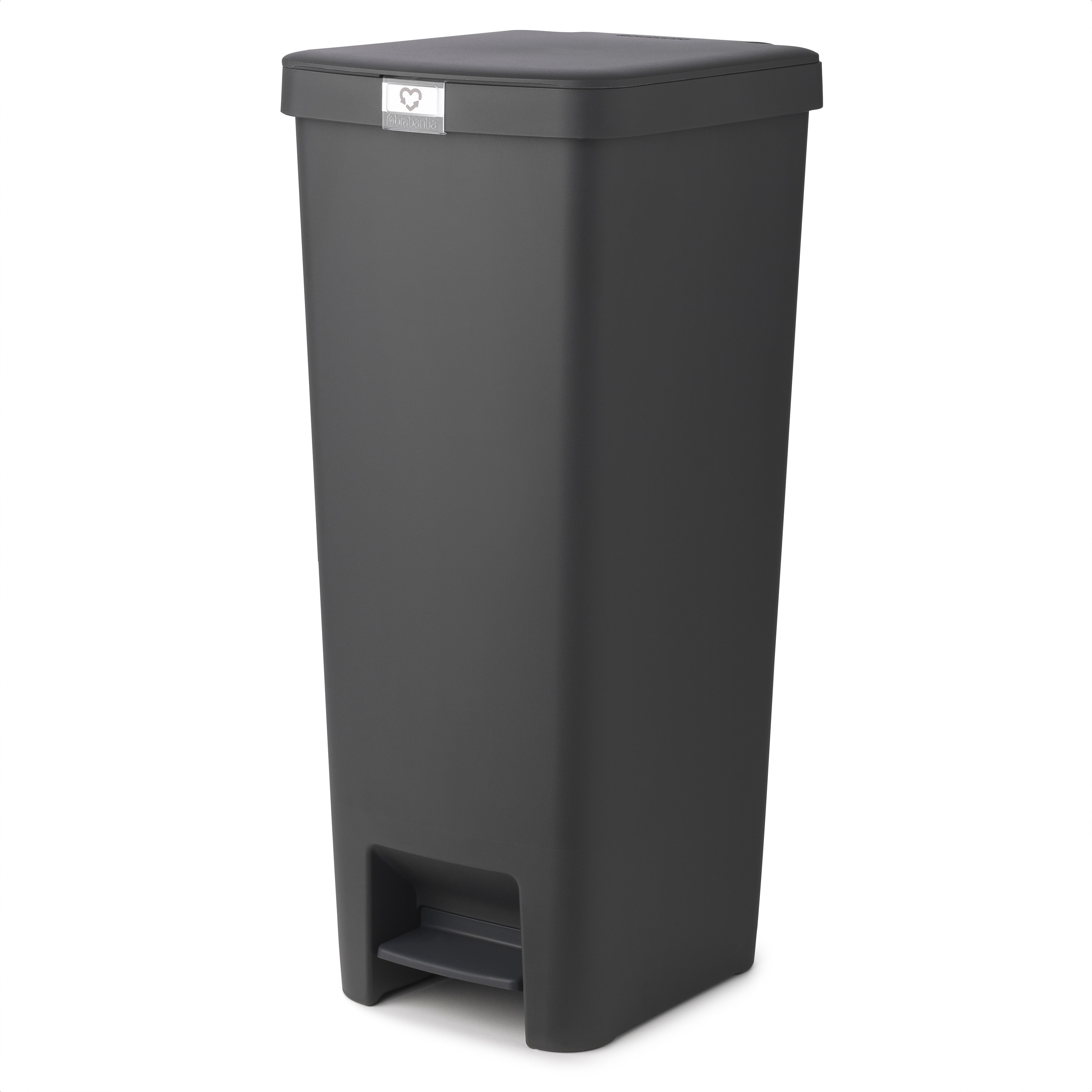 Brabantia STEPUP Standard Black Plastic Bin - 40L Freestanding | DIY at B&Q
