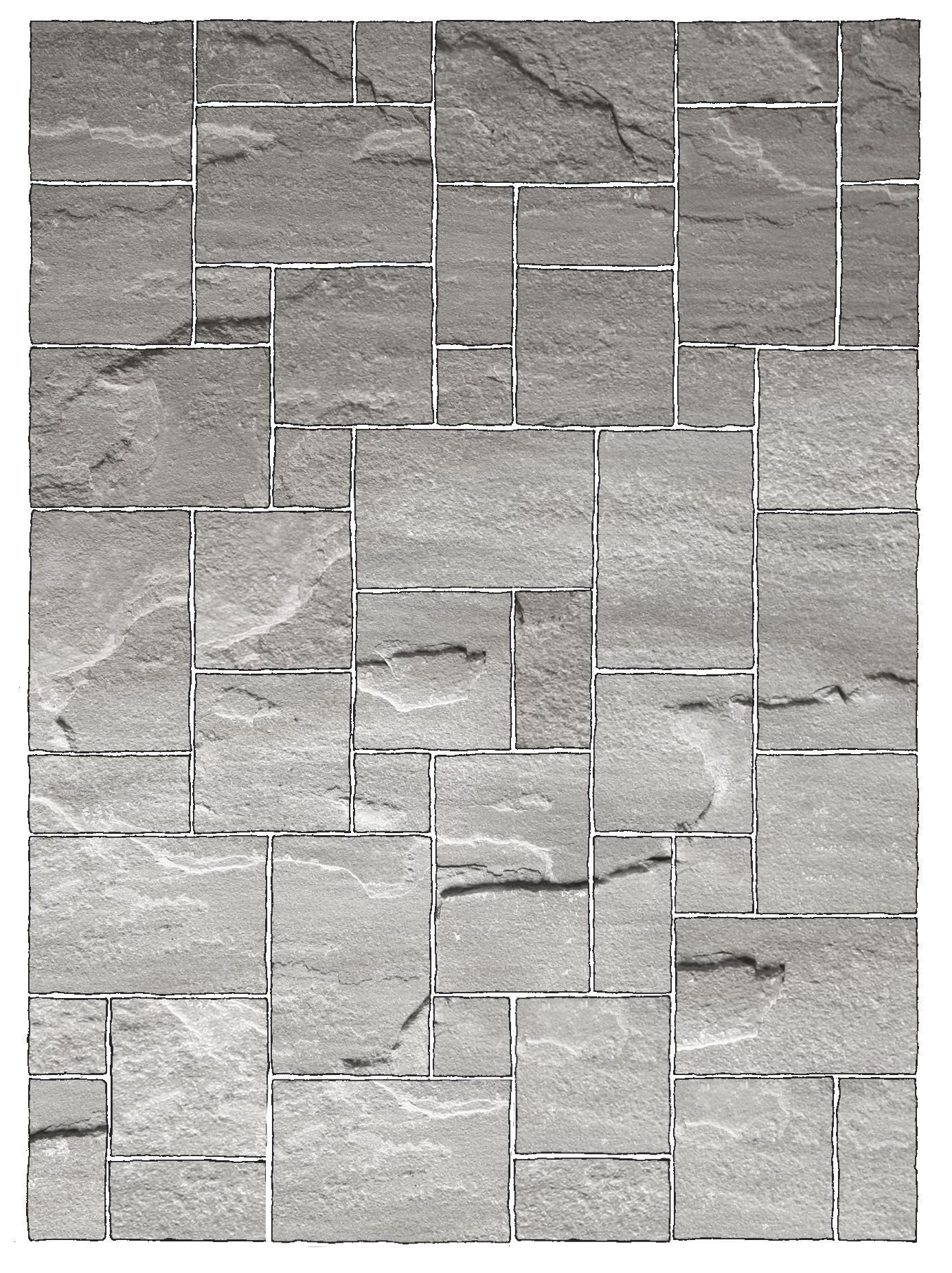 Bradstone Natural sandstone Silver grey Sandstone Paving set, 15.3m² (L ...