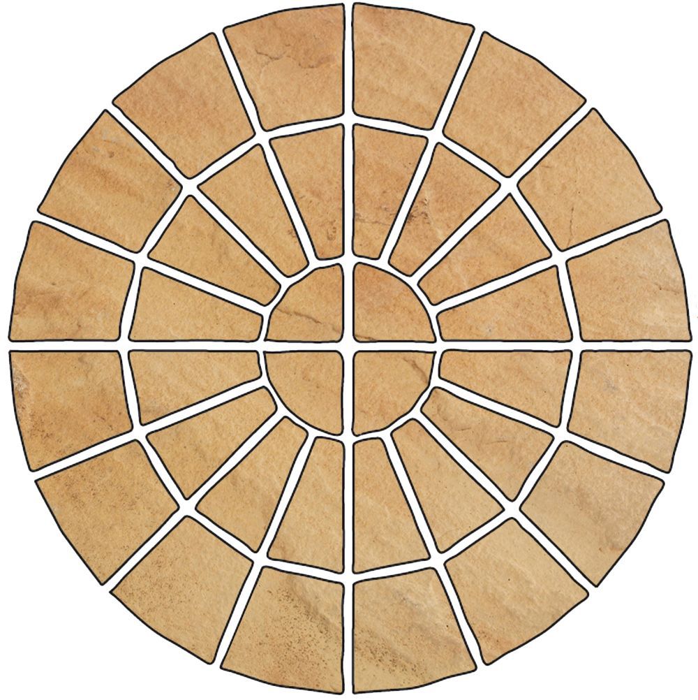 Bradstone Old riven Autumn cotswold Reconstituted stone Paving set, 4 ...