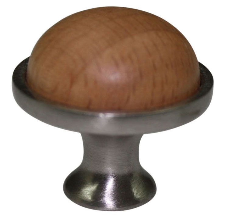 Brass, steel & wire Round Furniture Knob (Dia)34mm | DIY at B&Q