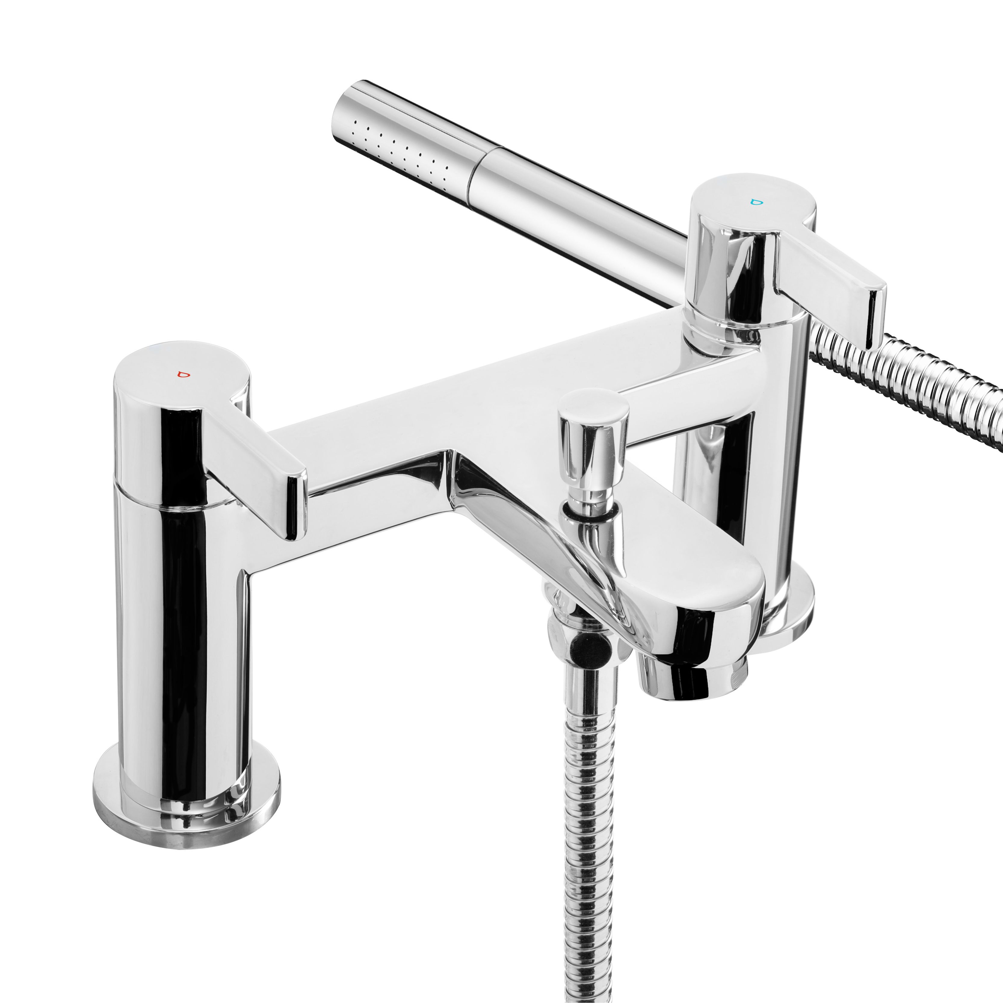 Bristan Beam Polished Chrome effect Rim-mounted (2TH) Shower mixer Tap