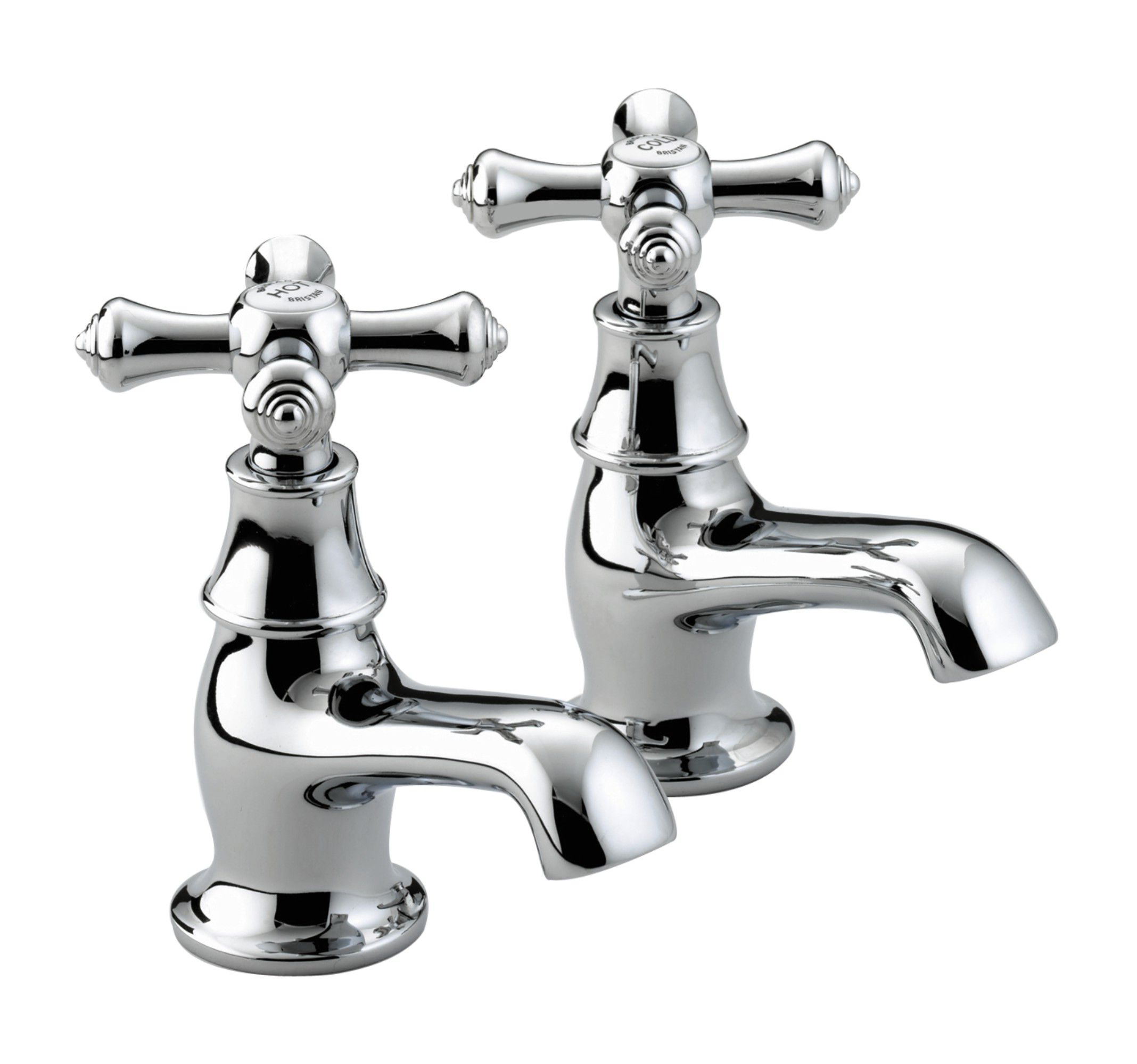 Buy Bristan Corinth Chrome effect Traditional Double Deck Pillar Tap ...