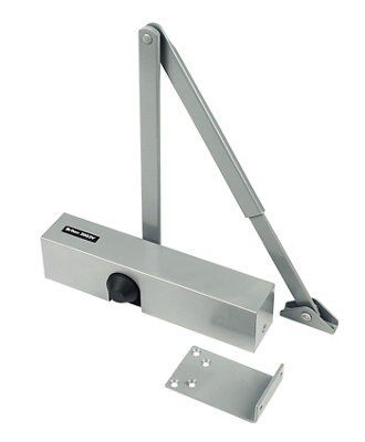 Briton 2000 Series Silver effect Aluminium Surface-mounted Door closer ...
