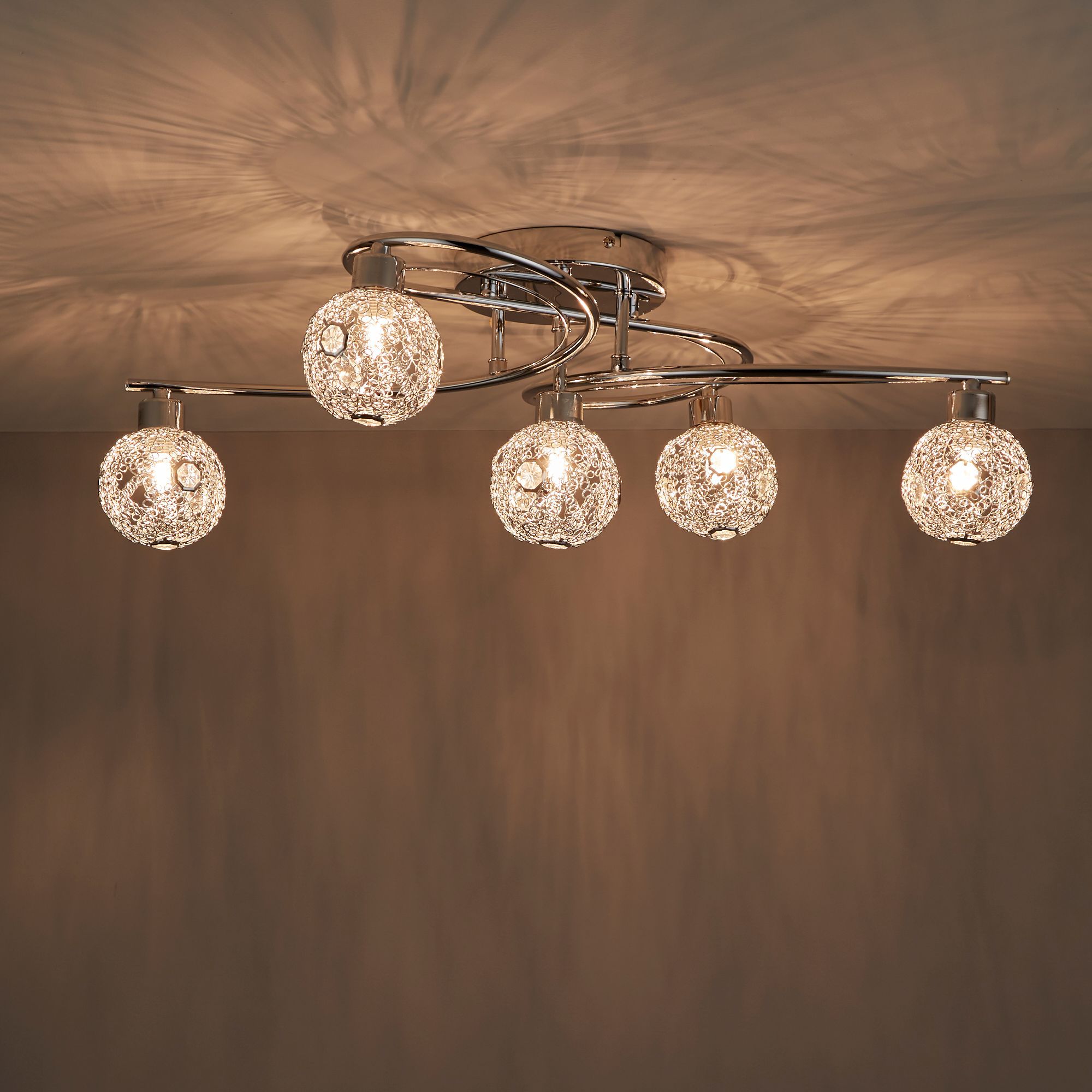 Bronte Chrome effect 5 Light Spotlight