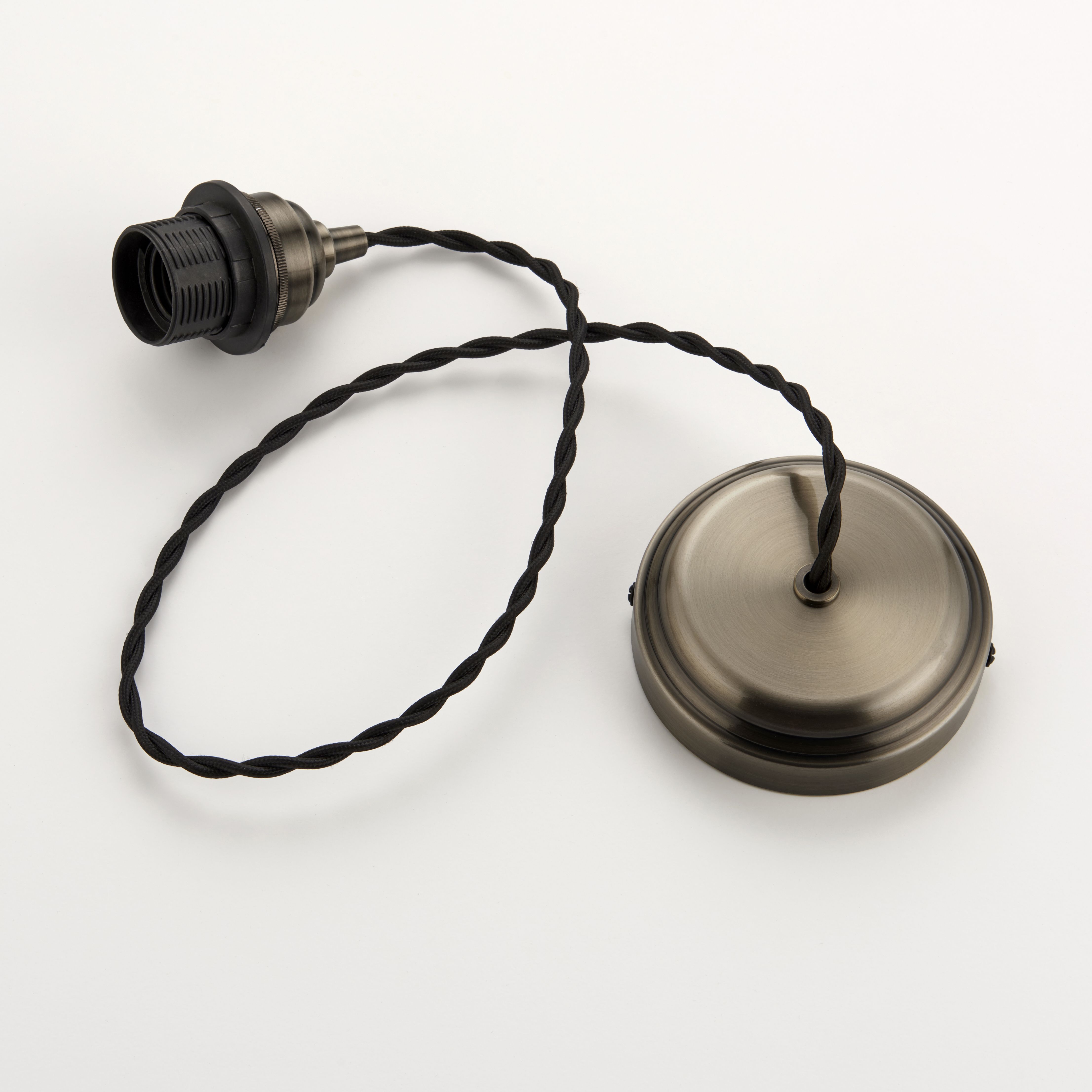 Bronze effect E27 Cable light set (L)1500mm