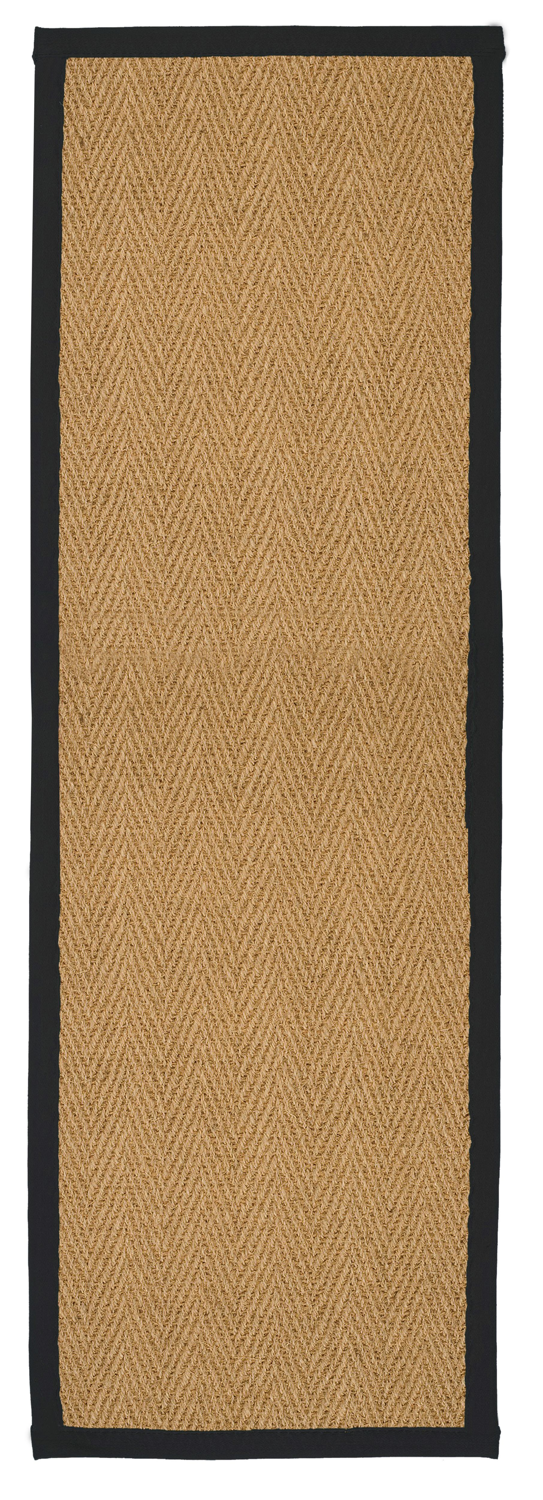 Brown, black Herringbone weave Large Rug, (L)180cm x (W)60cm at B&Q