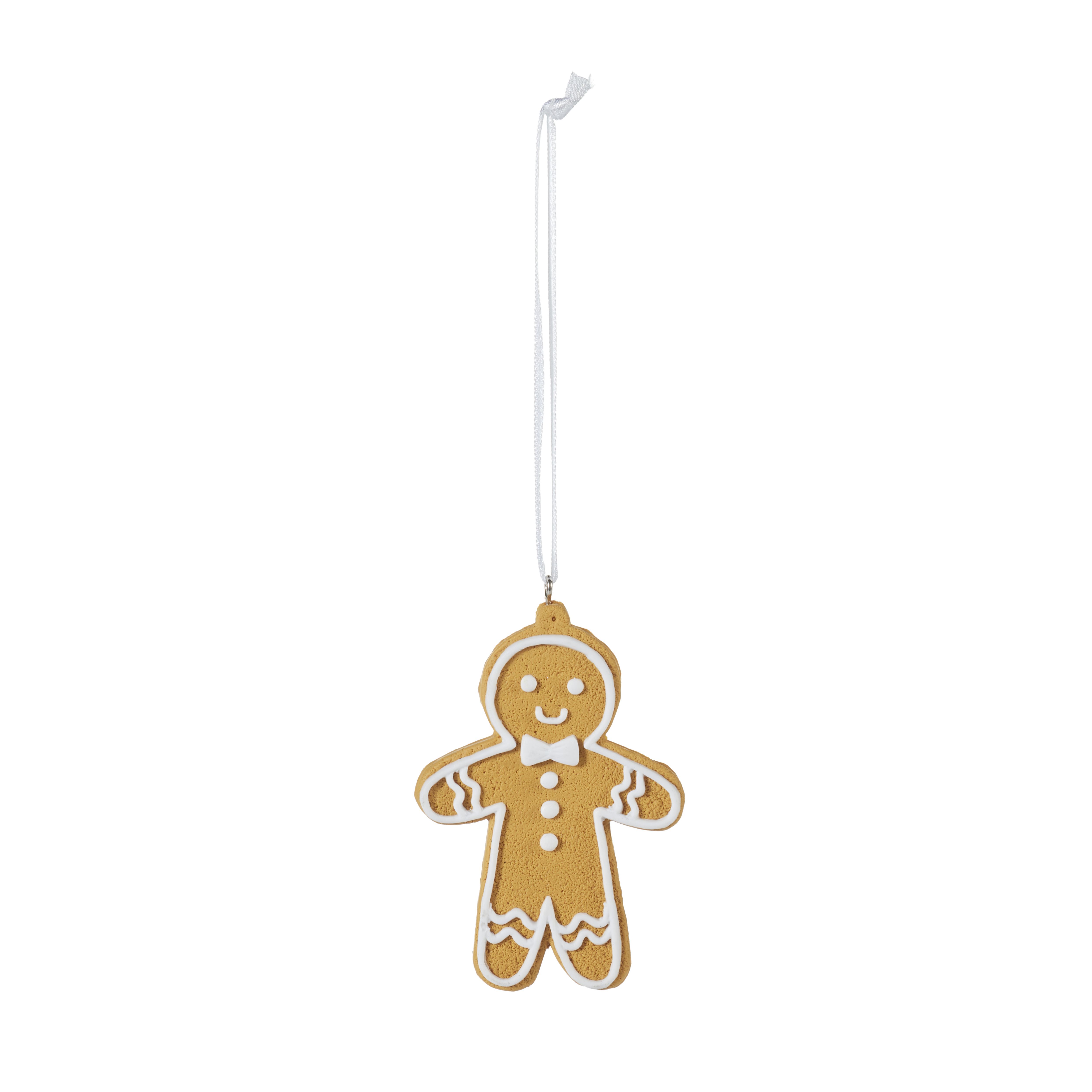 Brown Plastic Gingerbread man Hanging ornament | DIY at B&Q