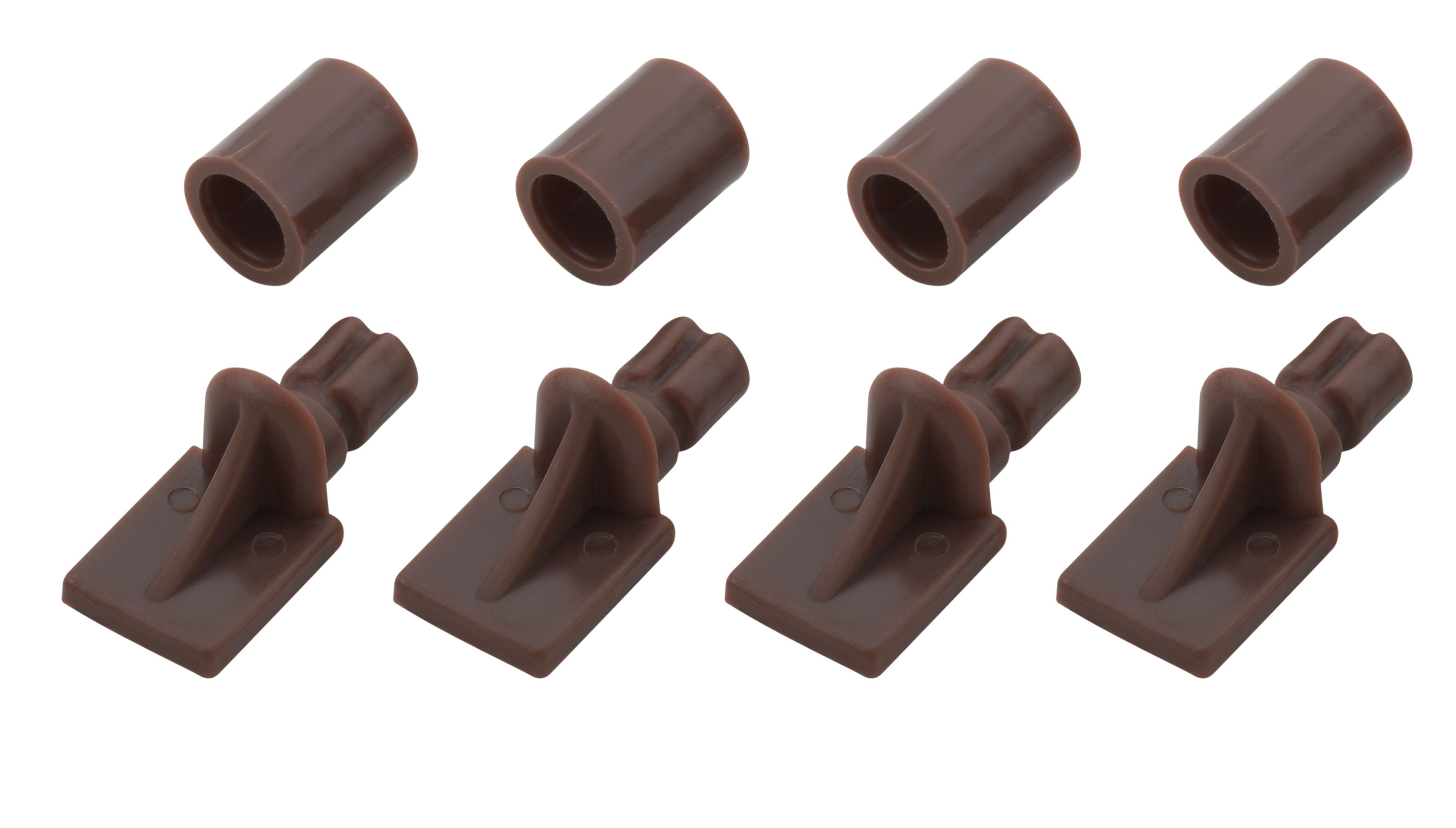 Brown Plastic Shelf support (L)26mm, Pack of 12 | DIY at B&Q