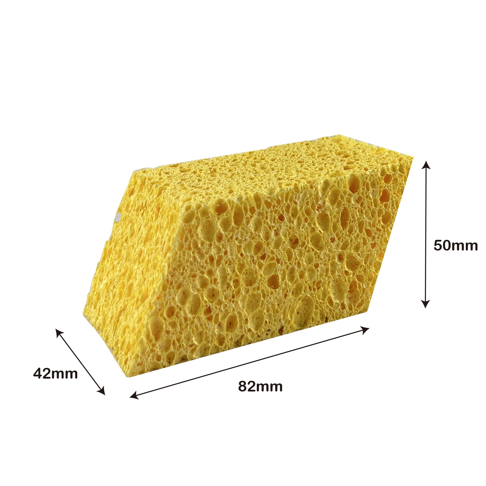 Brown Yellow Cellulose Angled Sponge